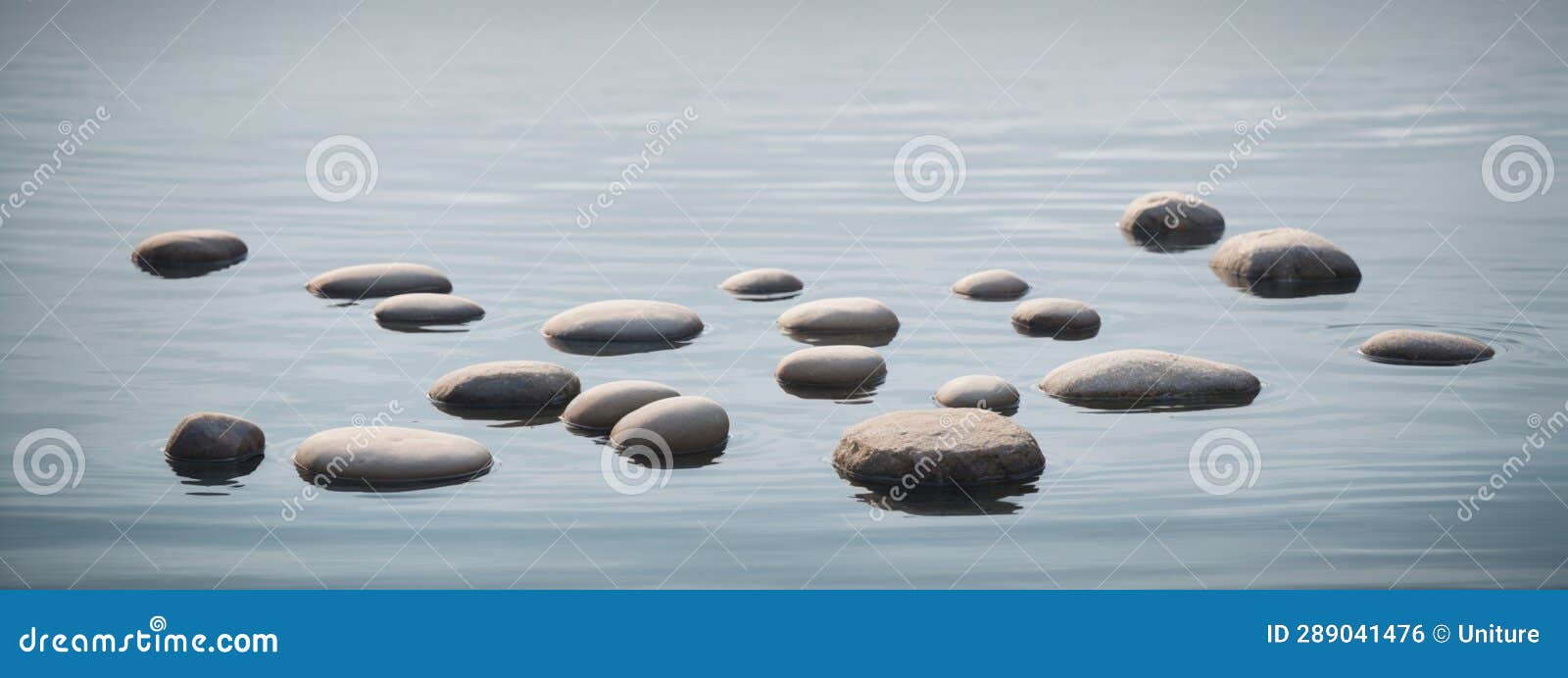 Zen Path of Stones in Widescreen Stock Photo - Image of meditation ...
