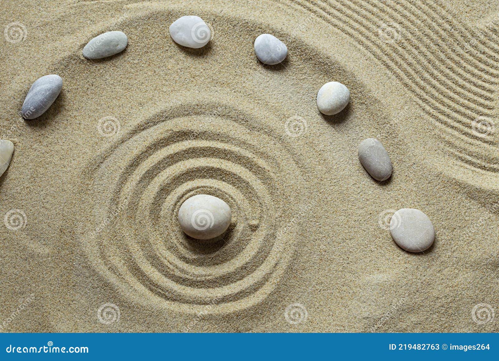 Zen pattern stock image. Image of cloud, japanese, sand - 219482763