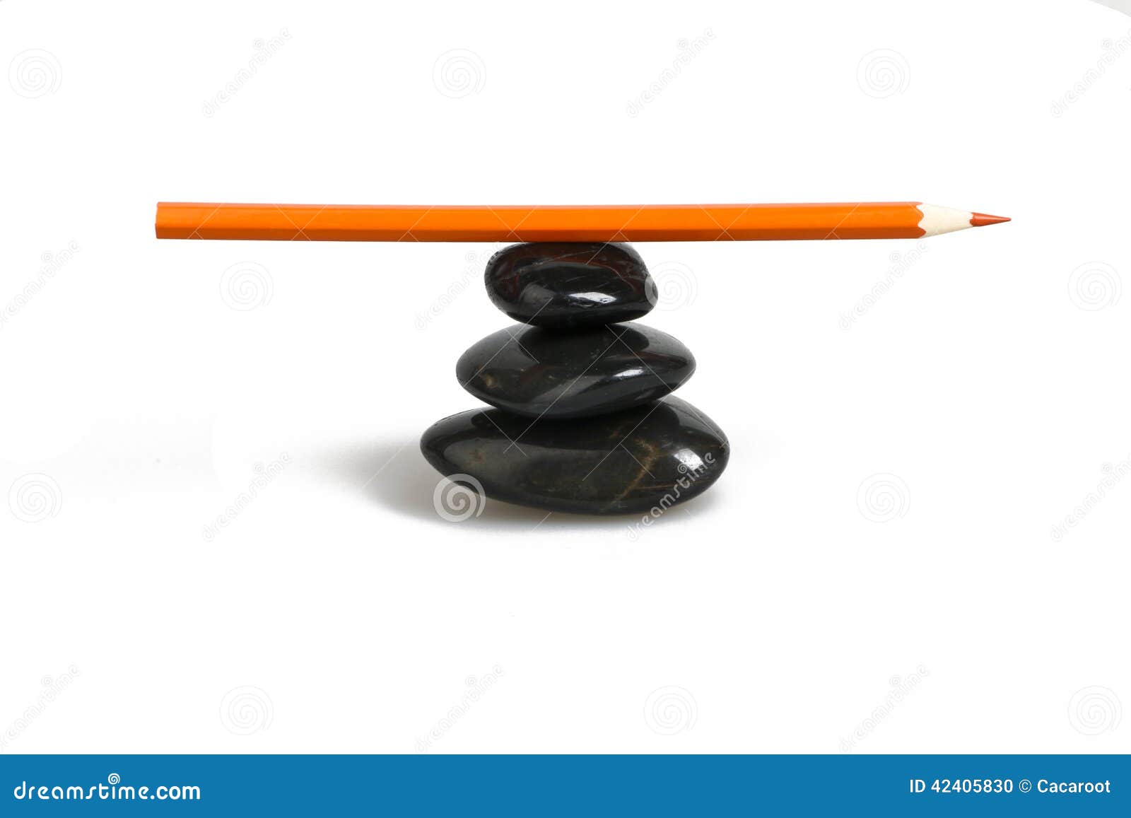 Zen Pebble and Color Pencil Stock Photo - Image of relax, care: 42405830