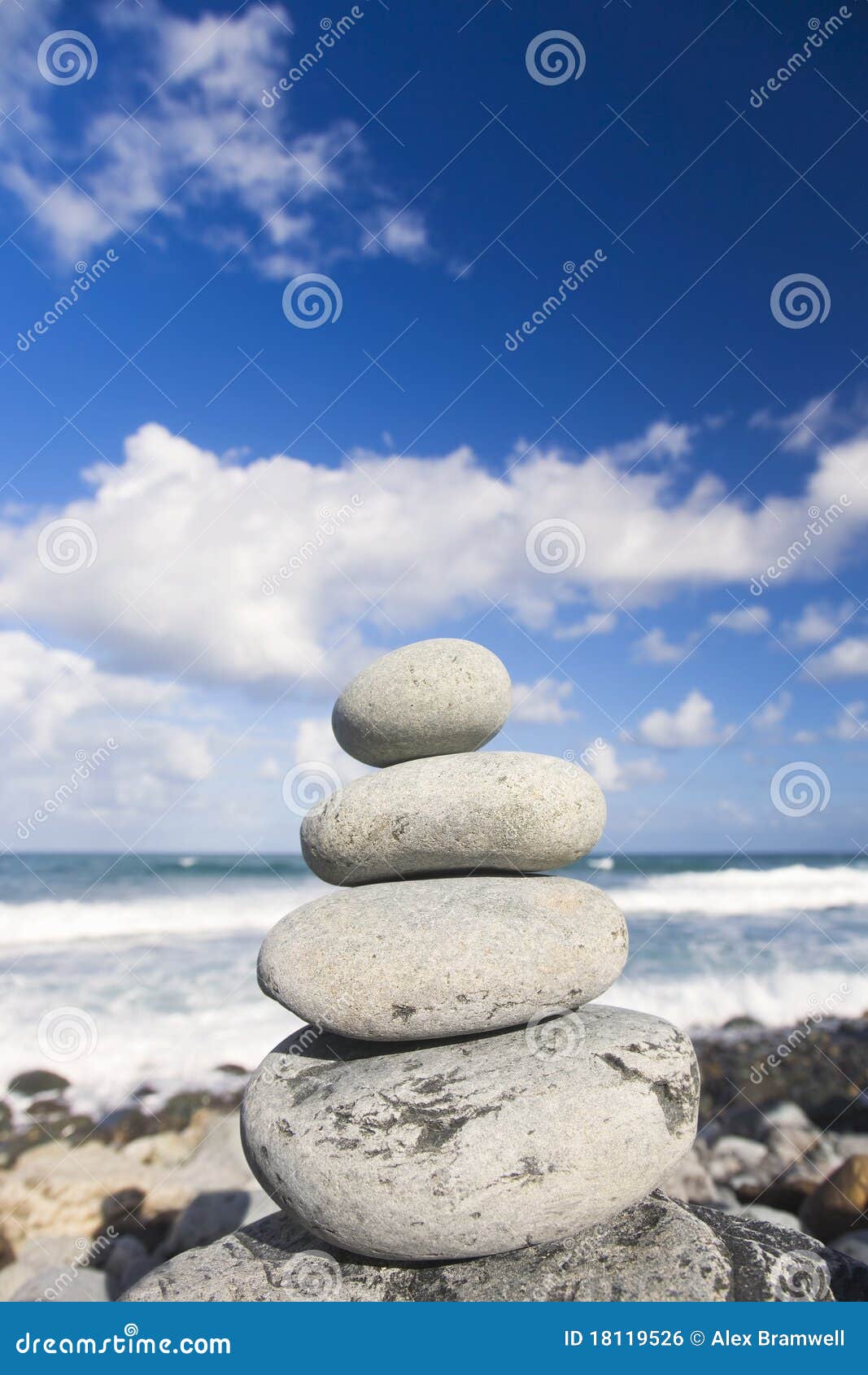 Zen Pebbles stock photo. Image of vacation, ocean, stone - 18119526