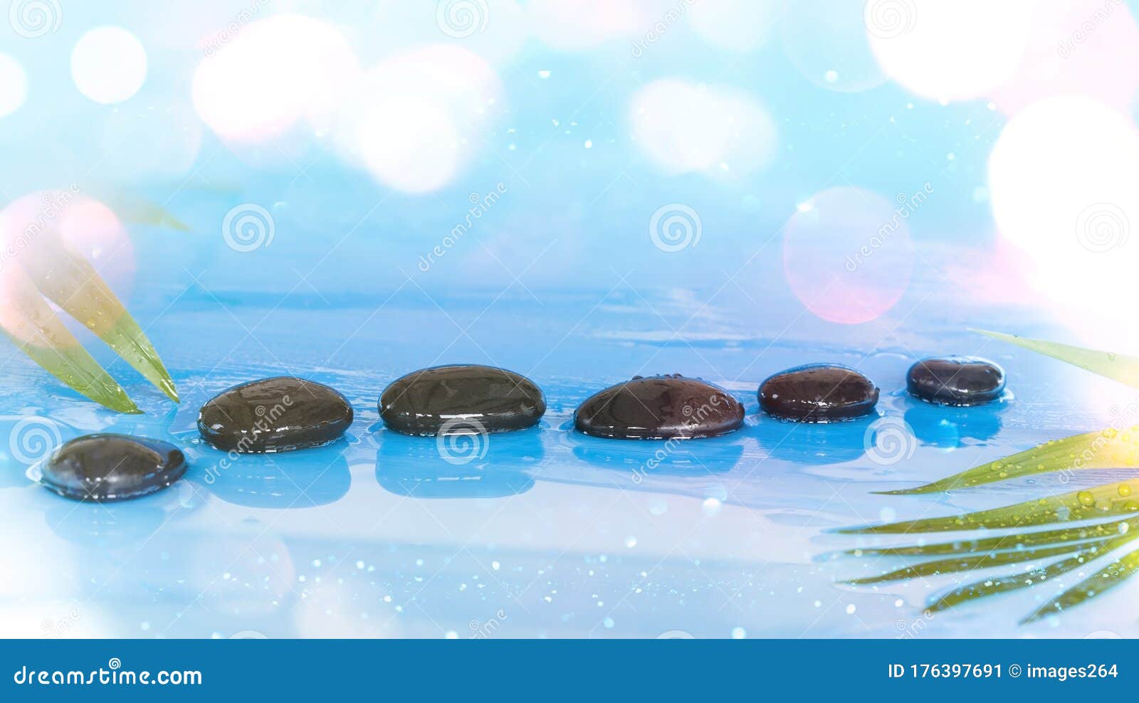 Zen pebbles stock image. Image of japanese, background - 176397691