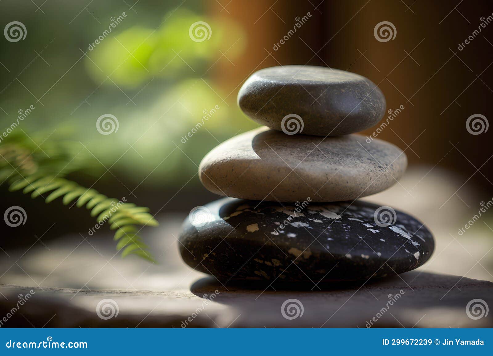 Zen Pebbles Stack in the Garden, Meditation and Relaxation Concept ...