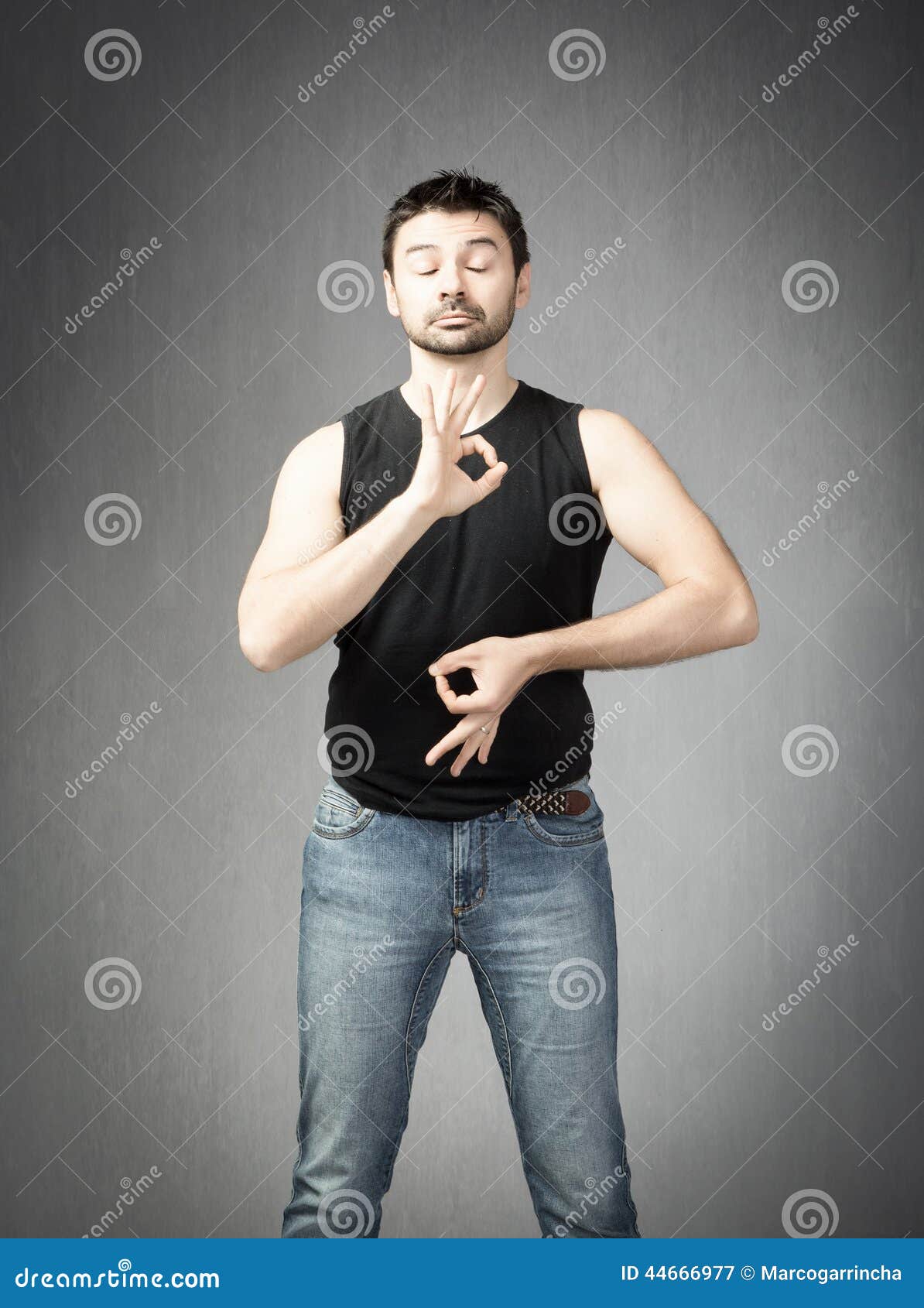 Zen pose for a man stock image. Image of concept, background - 44666977