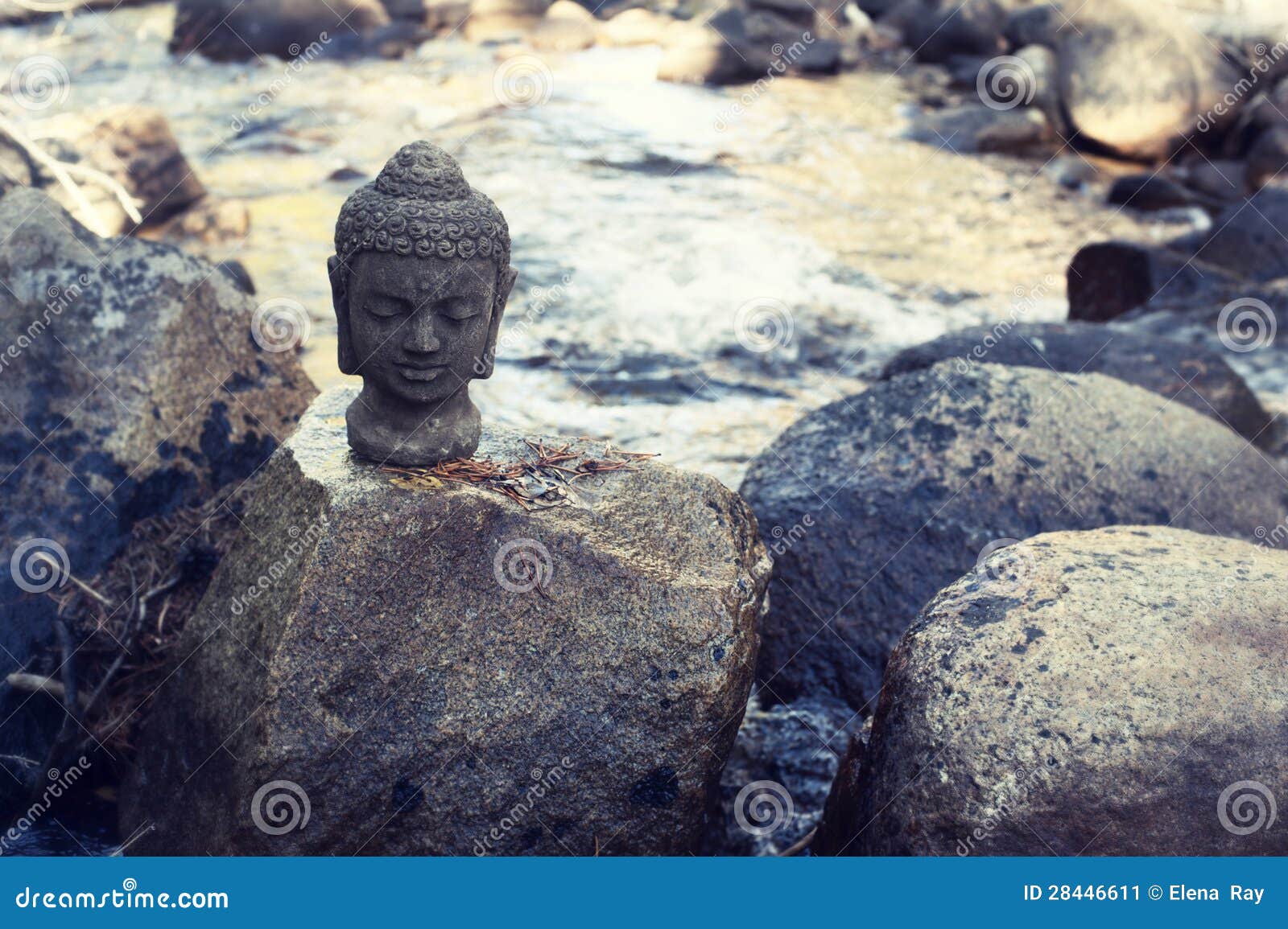 Zen River Buddha Meditation Stock Image - Image of spirit, flowing ...