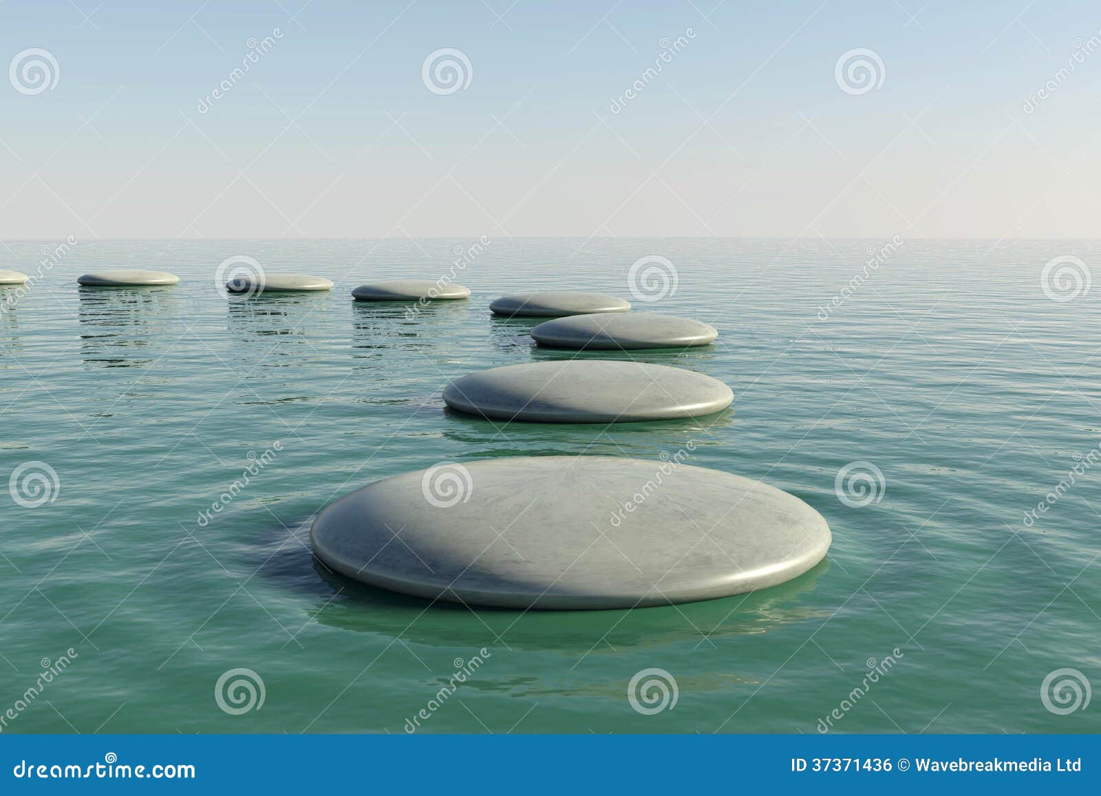 Zen rock pool stock illustration. Illustration of serenity - 37371436