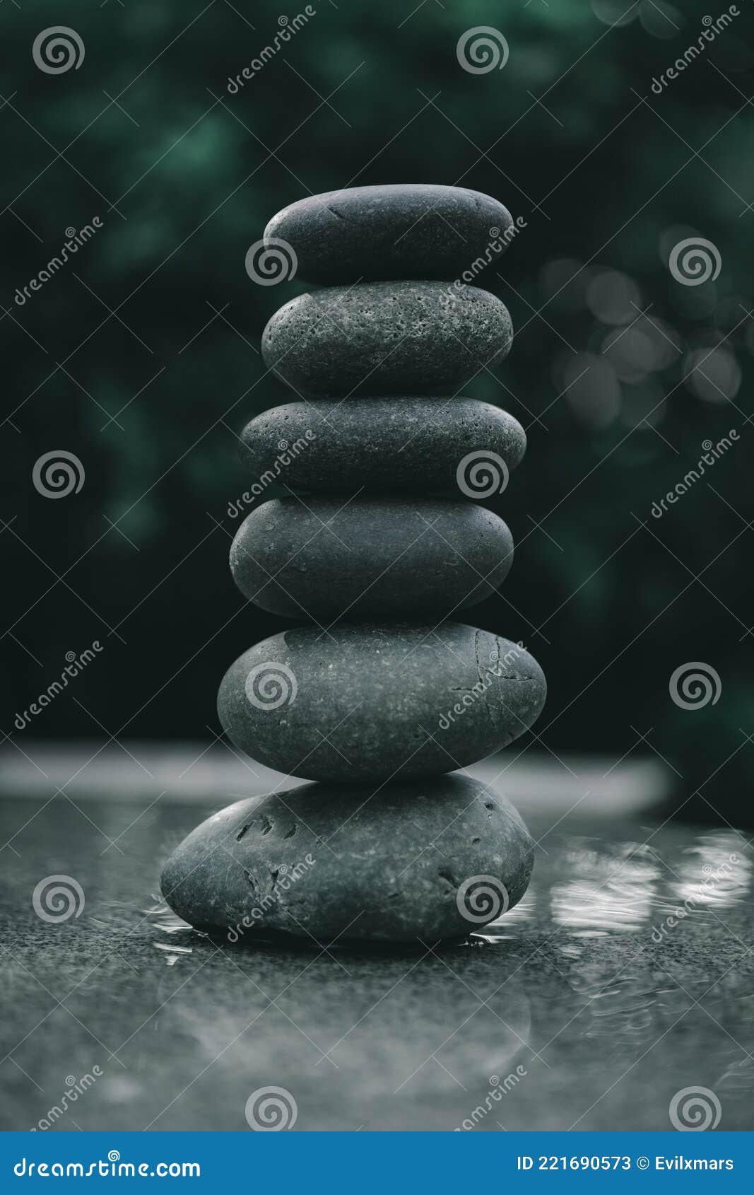 Zen Rock Stack stock image. Image of balance, calm, grey - 221690573