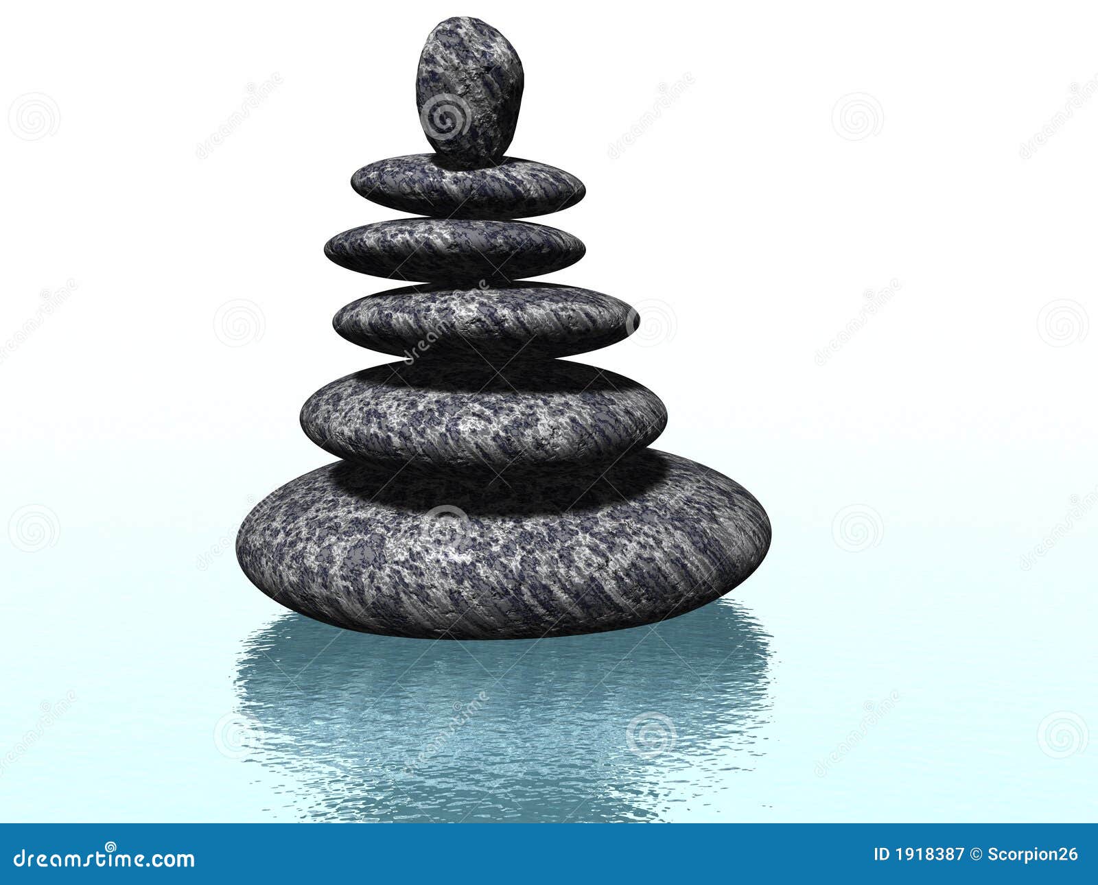 Zen Rocks stock illustration. Illustration of pure, reflection - 1918387