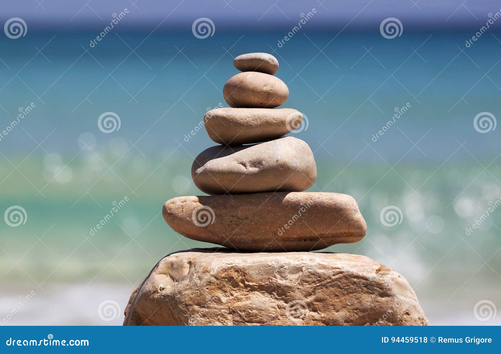 Zen rocks stock photo. Image of stone, blue, stack, balancing - 94459518
