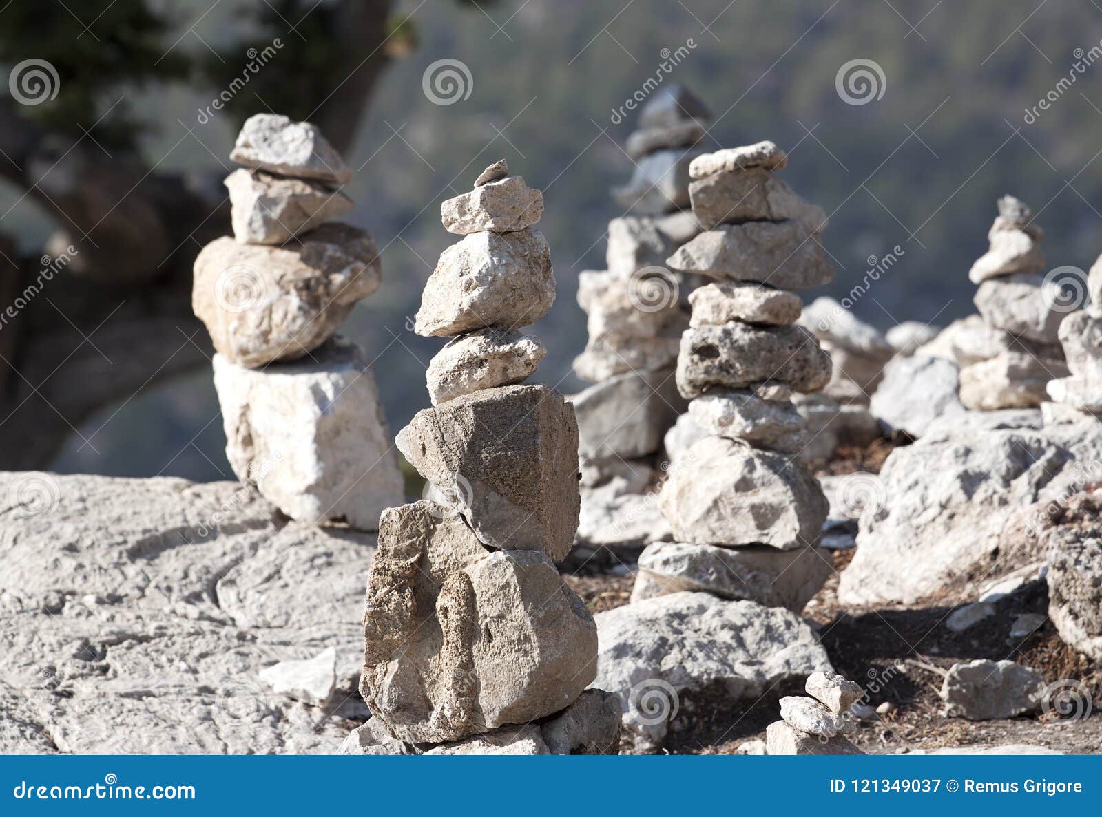 Zen rocks piles stock image. Image of glare, rock, stone - 121349037