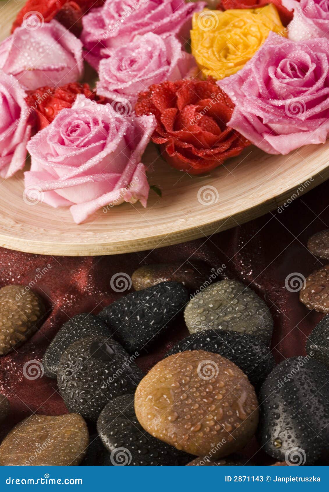 Zen roses stock image. Image of drops, drop, dayspa, cosmetic - 2871143
