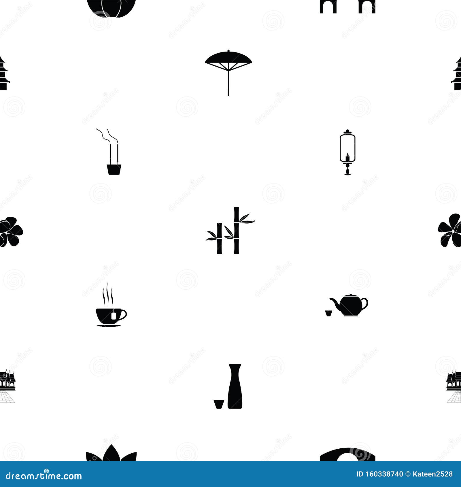 Zen Seamless Pattern Background Icon Stock Vector - Illustration of ...