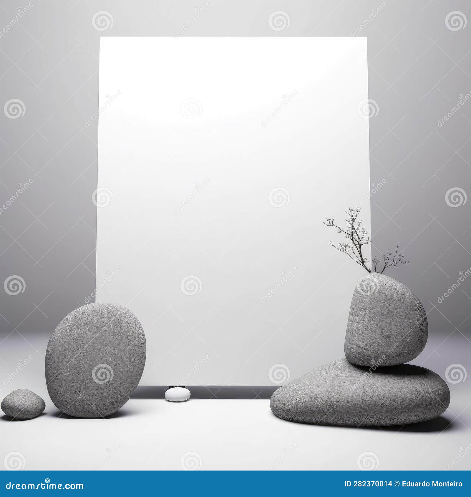 Zen Simplicity on a Blank White Screen Stock Illustration ...