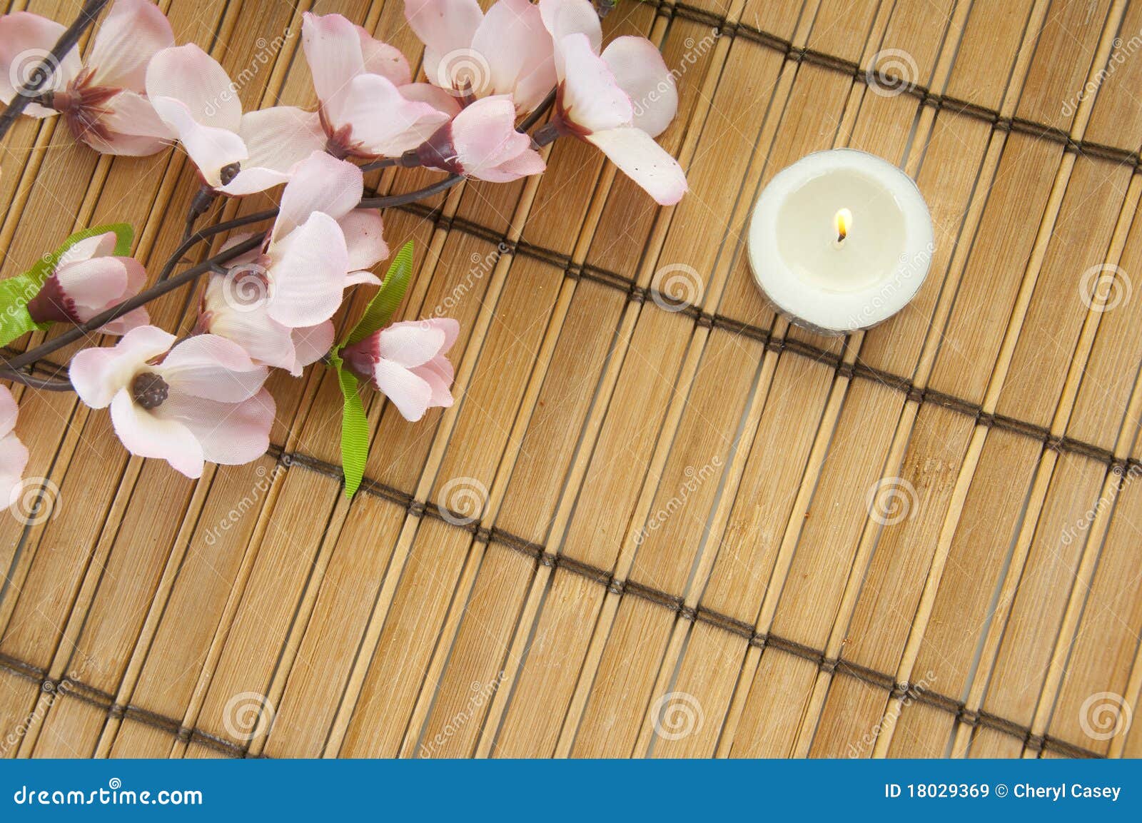Zen spa setting stock image. Image of flame, bamboo, soothing - 18029369