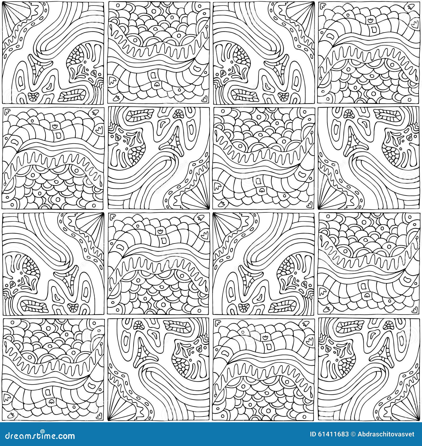 Zen-square 2 stock vector. Illustration of black, sketch - 61411683