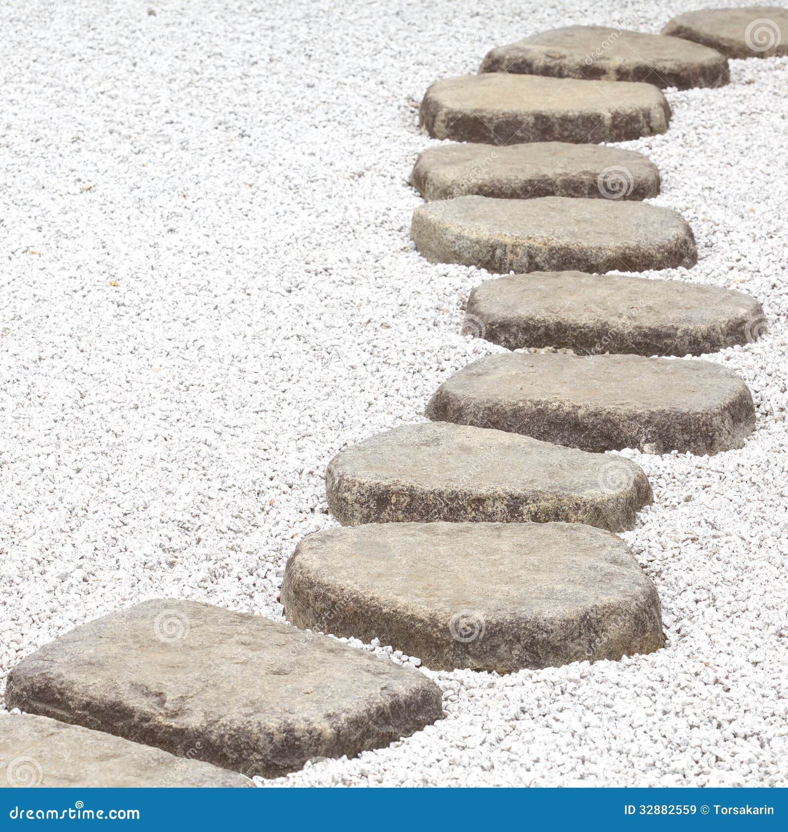 Zen stone path stock image. Image of pebble, green, boulder - 32882559