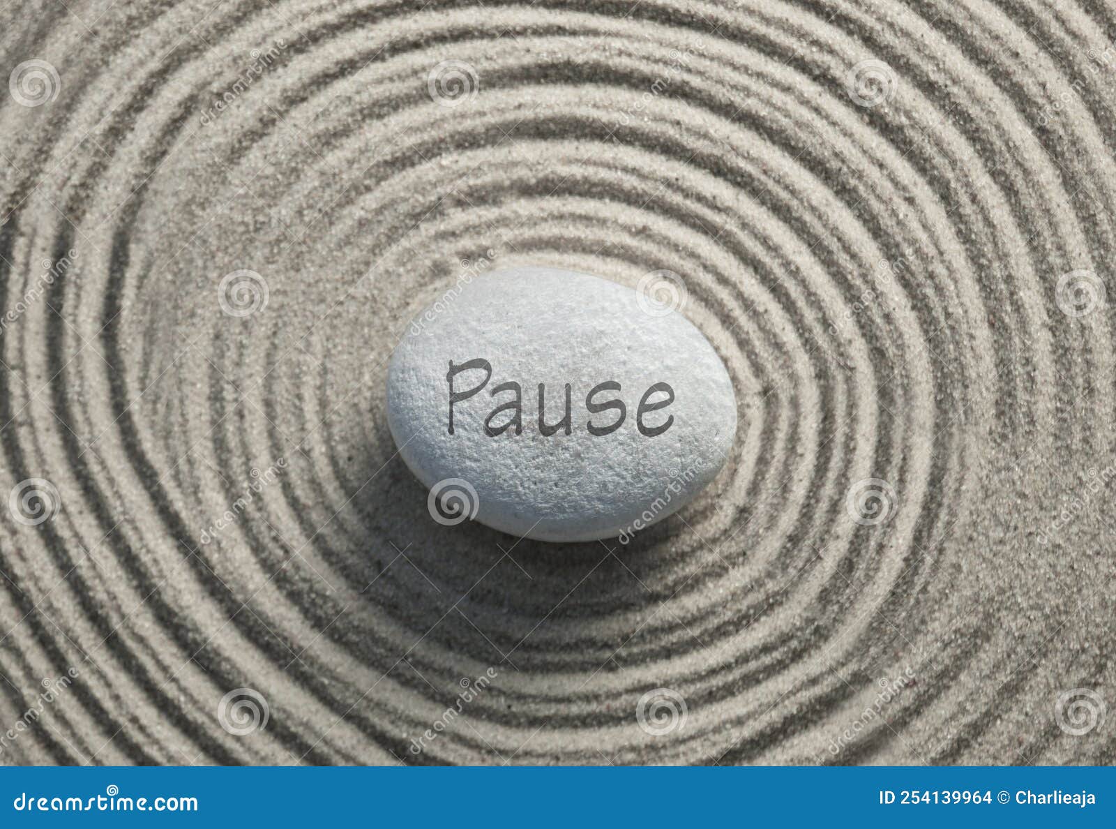 Zen stone pause concept stock photo. Image of leisure - 254139964