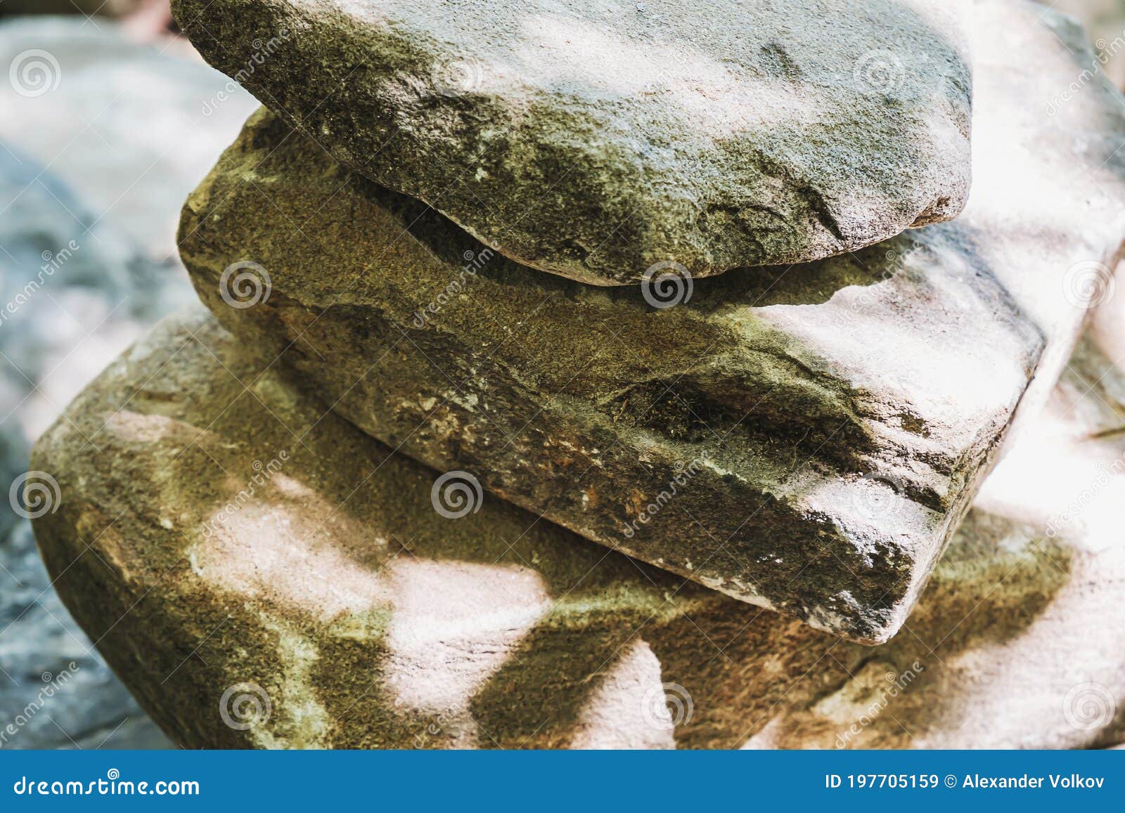 Zen Stone Stack with Balanced Stones on Stones in Equilibrium, Pile of ...