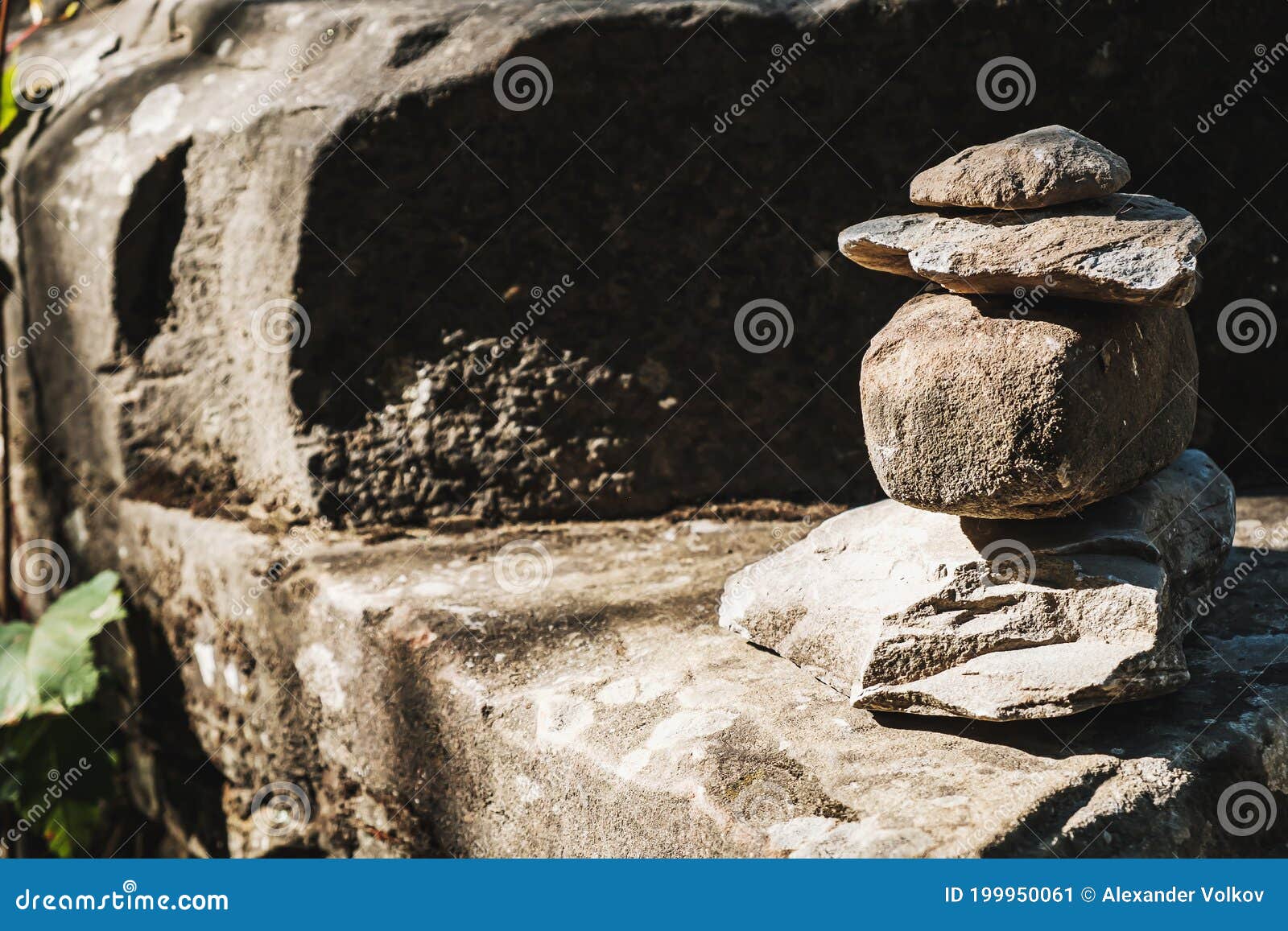Zen Stone Stack with Balanced Stones on Stones in Equilibrium, Pile of ...