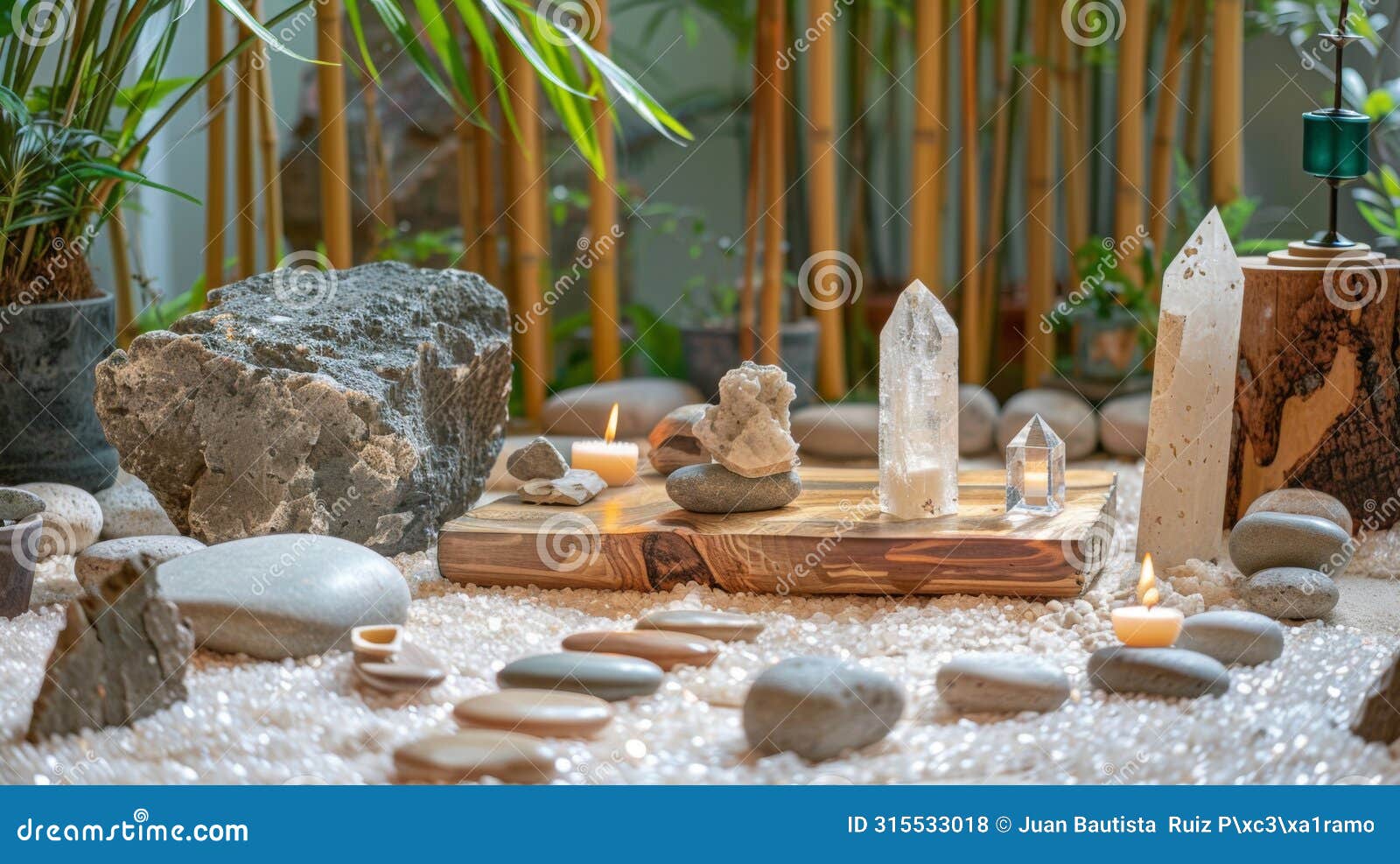 Zen Stone Tower and Bamboo in a Peaceful Setting. Stock Photo - Image ...