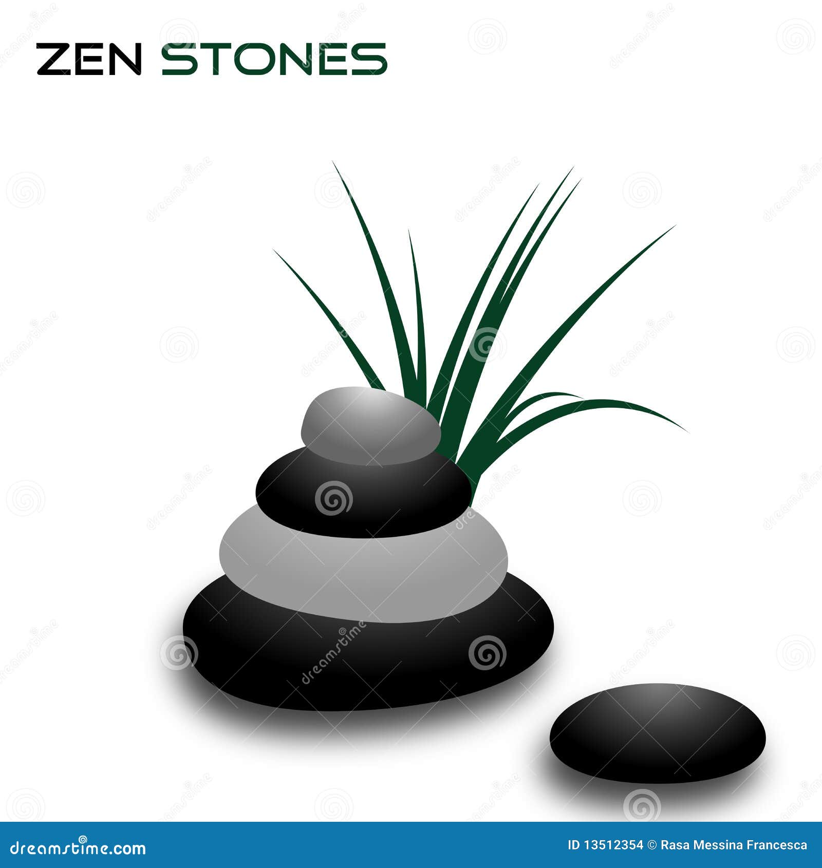 Zen stones stock vector. Illustration of garden, health - 13512354