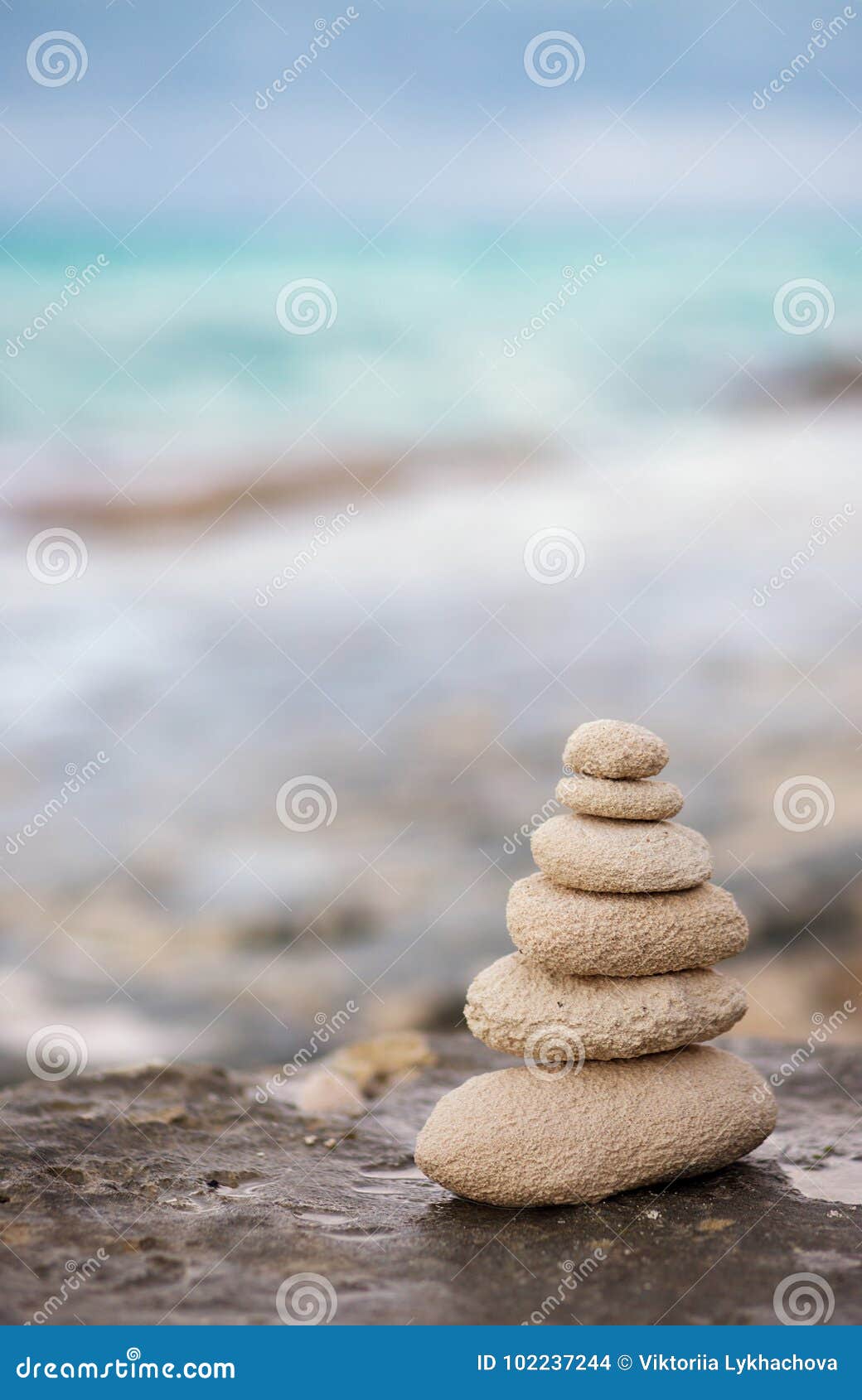 Zen Stones, Background, Ocean for the Perfect Meditation Stock Photo ...