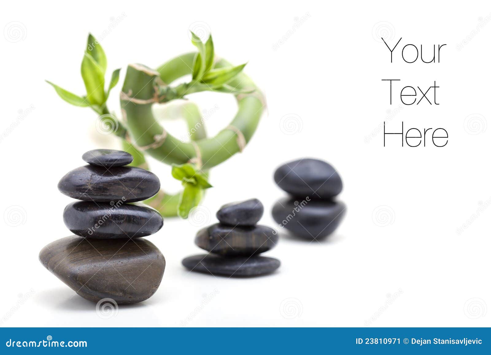 Zen Stones with Bamboo Plant Stock Image - Image of feng, asian: 23810971