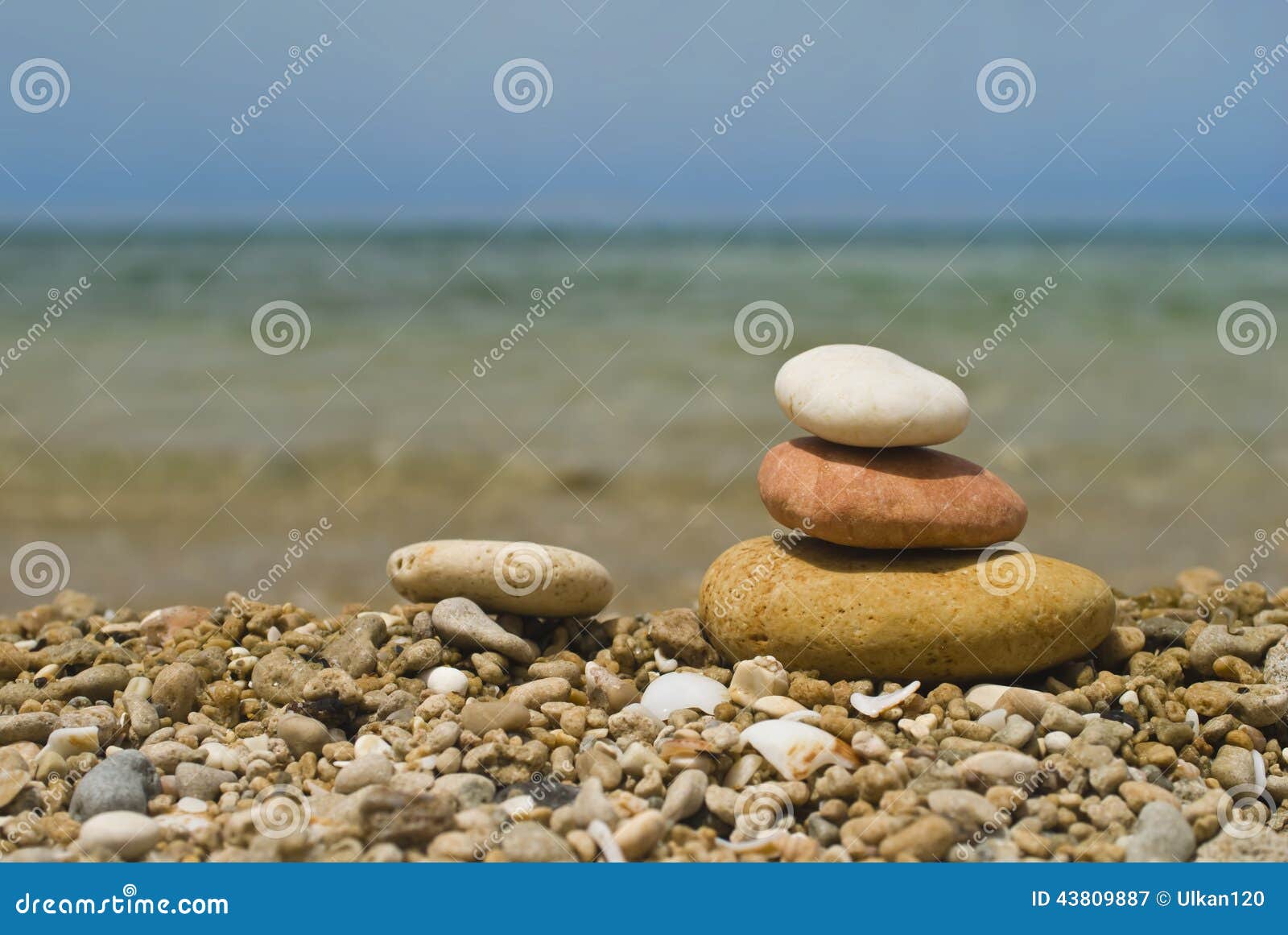 Zen Stones on the beach stock image. Image of outdoor - 43809887