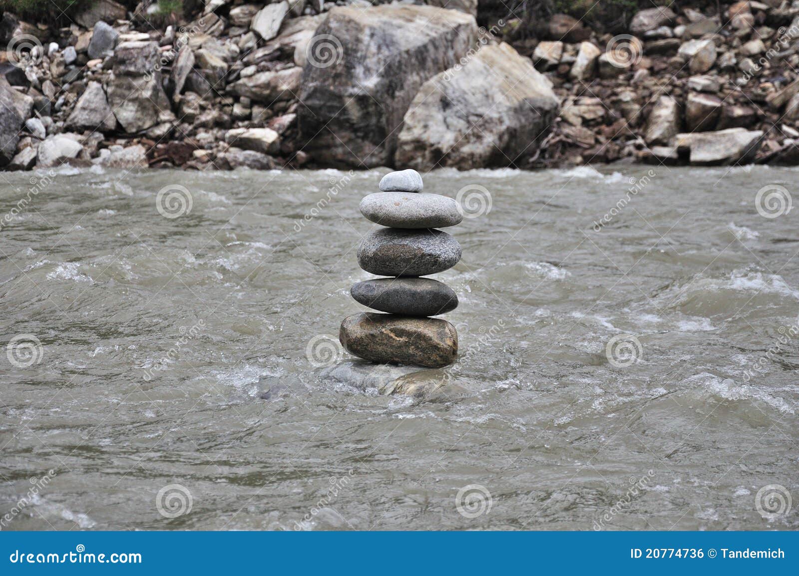 Zen stones in river stock photo. Image of centre, balancing - 20774736