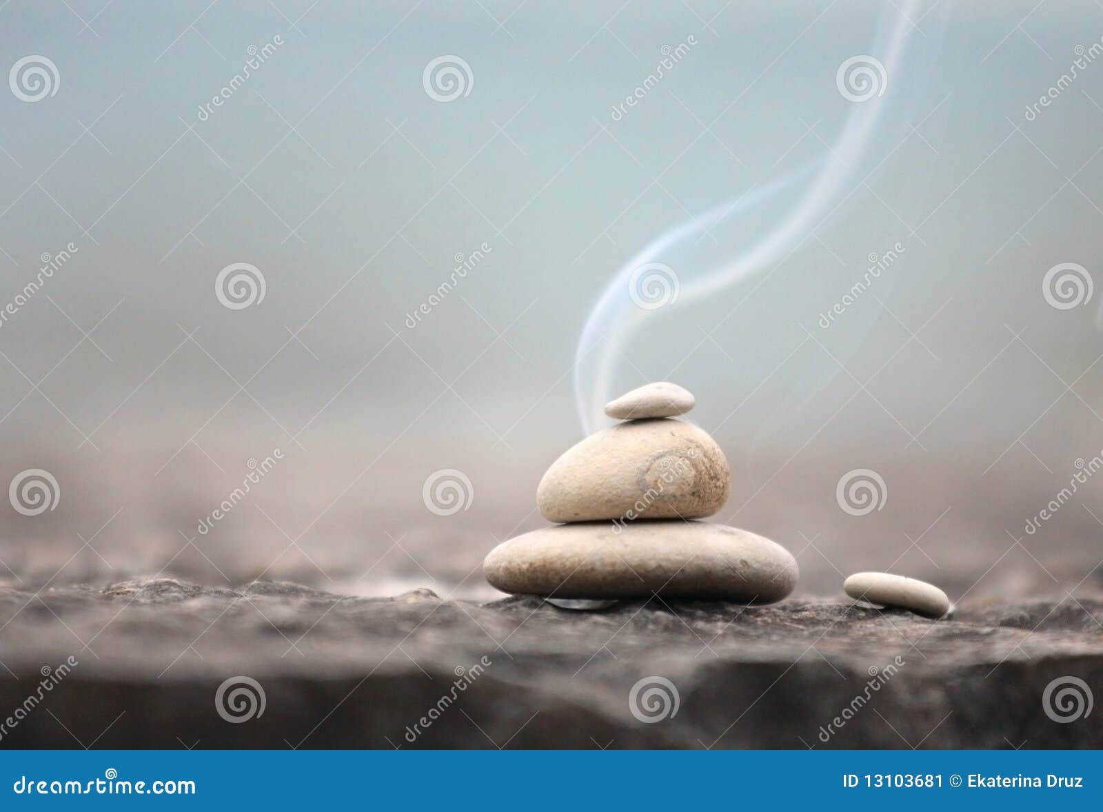 Zen stones with smoke stock image. Image of balance, pebbles - 13103681