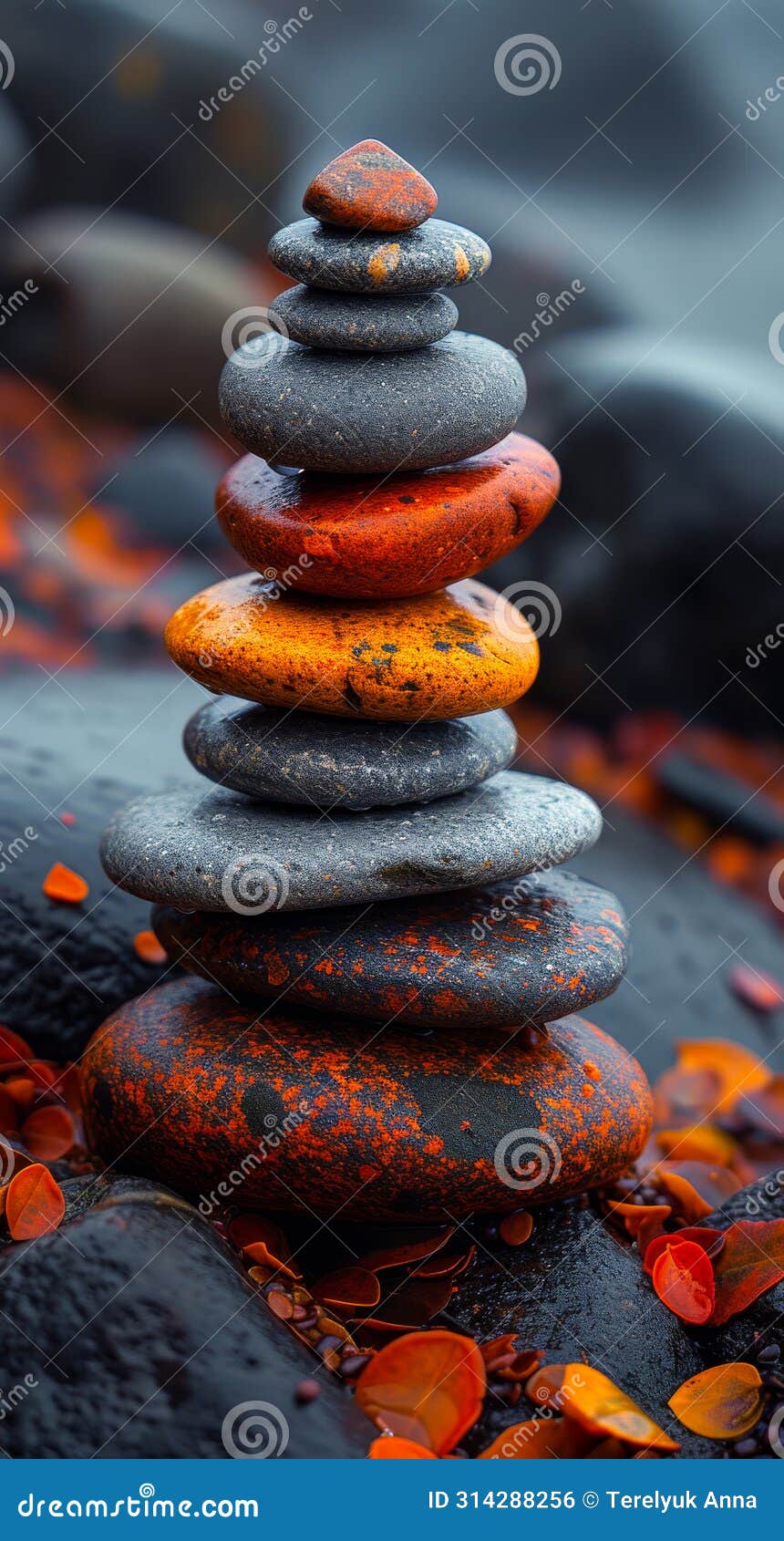 Zen Stones Stacked on Top of Each Other Stock Photo - Image of ...