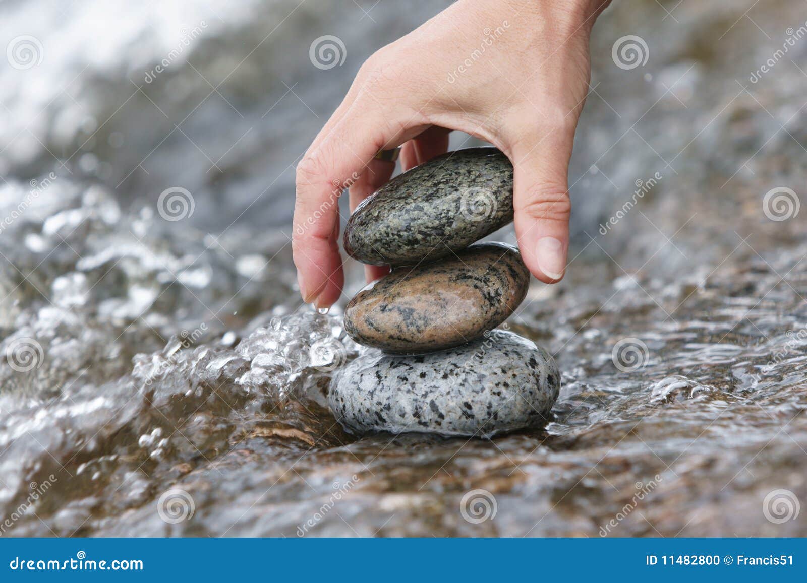 Zen stones in the water stock photo. Image of simplicity - 11482800