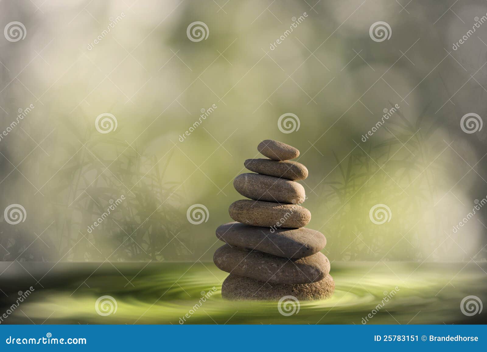 Zen stones in water stock image. Image of bricks, symbole - 25783151