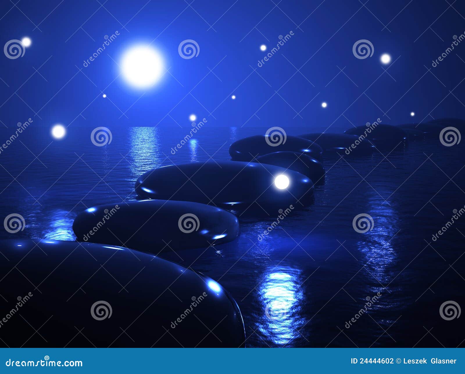 Magic Night Dark Blue Cards With Sparkling Glitter Bokeh And Line Art ...