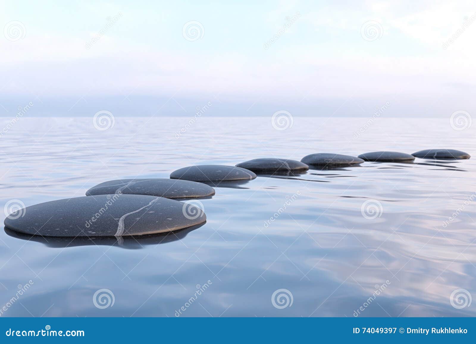 Zen stones in water stock image. Image of background - 74049397