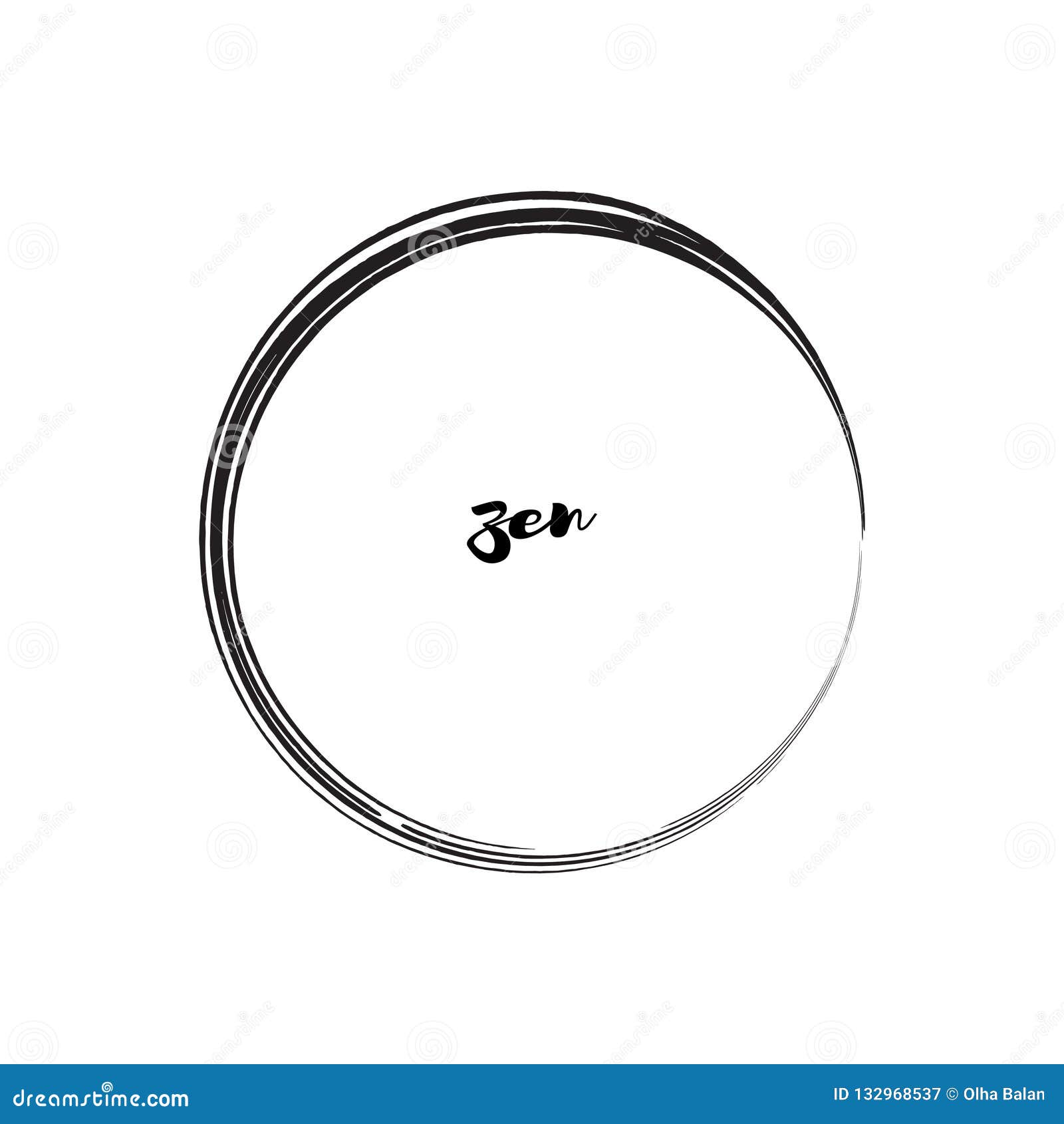 Zen Symbol Enso Vector Design Vektor Illustrationer - Illustration av ...