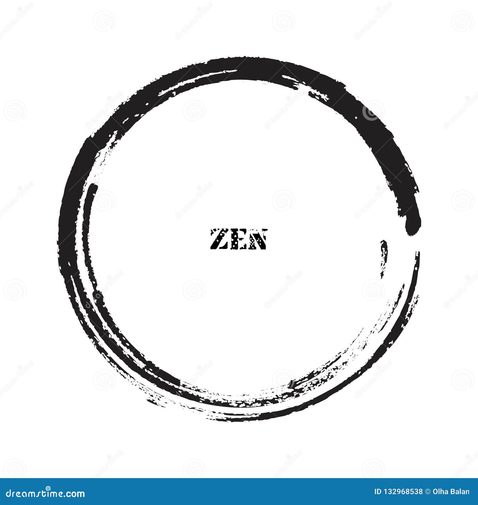 Zen Symbol Enso Vector Design Ilustración del Vector - Ilustración de ...