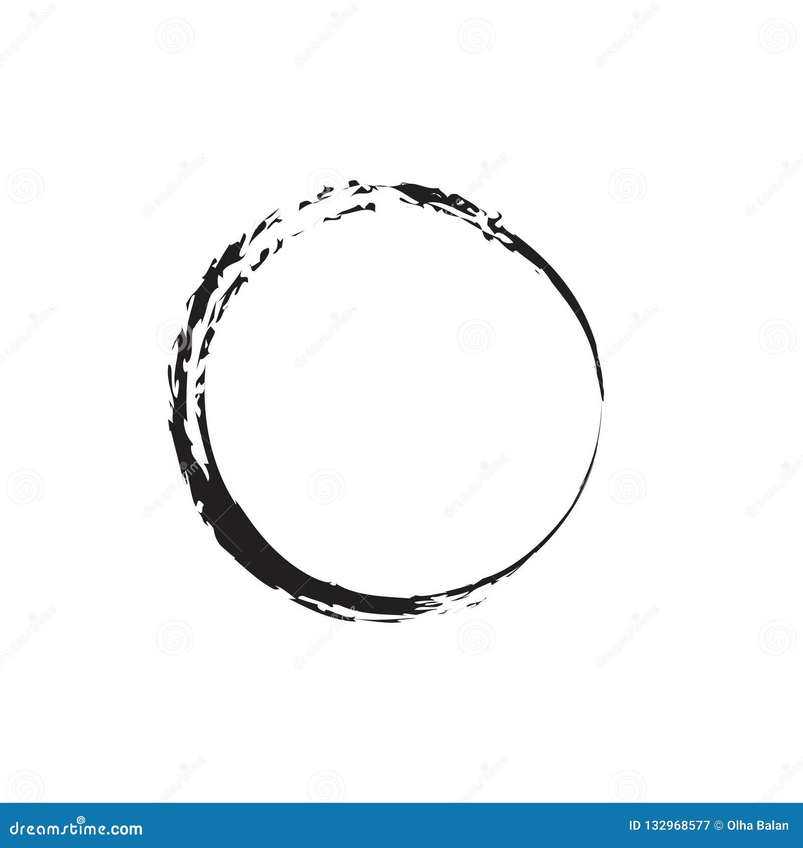 Zen Symbol Enso Vector Design Ilustración del Vector - Ilustración de ...