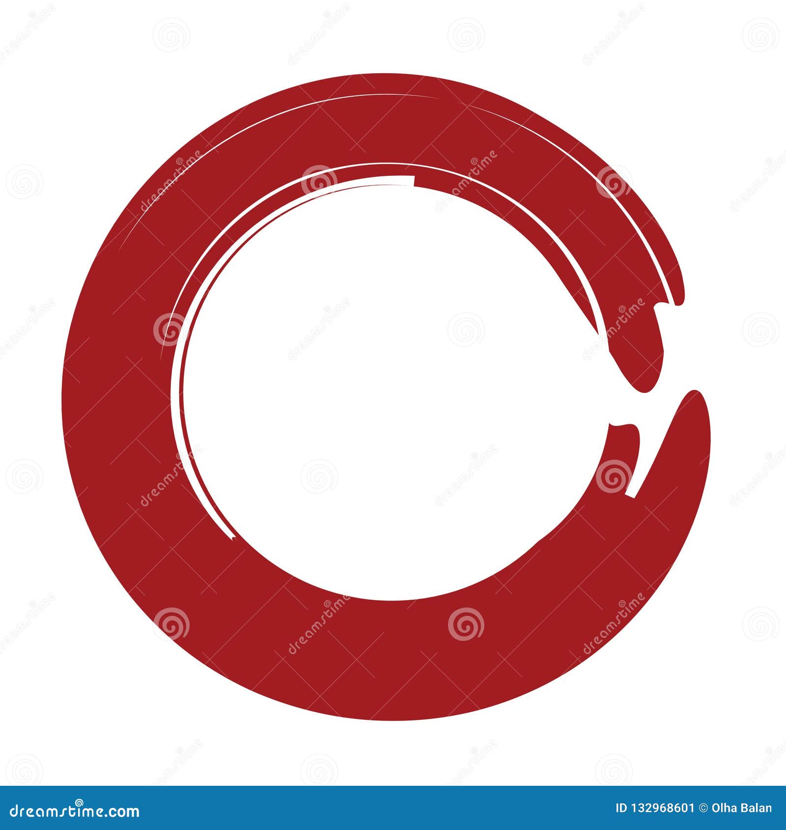 Zen Symbol Enso Vector Design Ilustración del Vector - Ilustración de ...