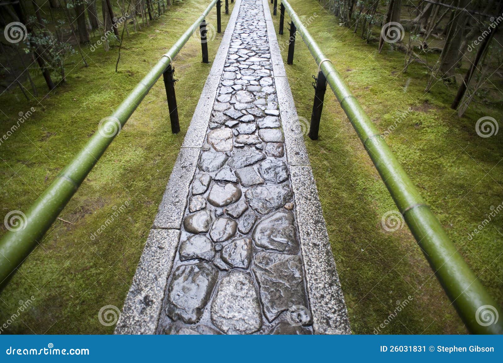 Zen Temple Path stock image. Image of stone, path, green - 26031831