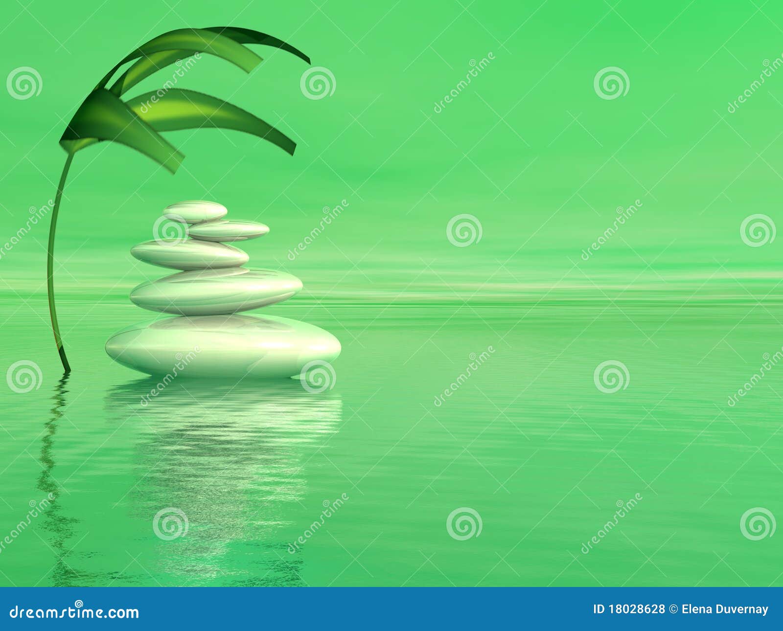 Zen vert illustration stock. Illustration du stabilité - 18028628