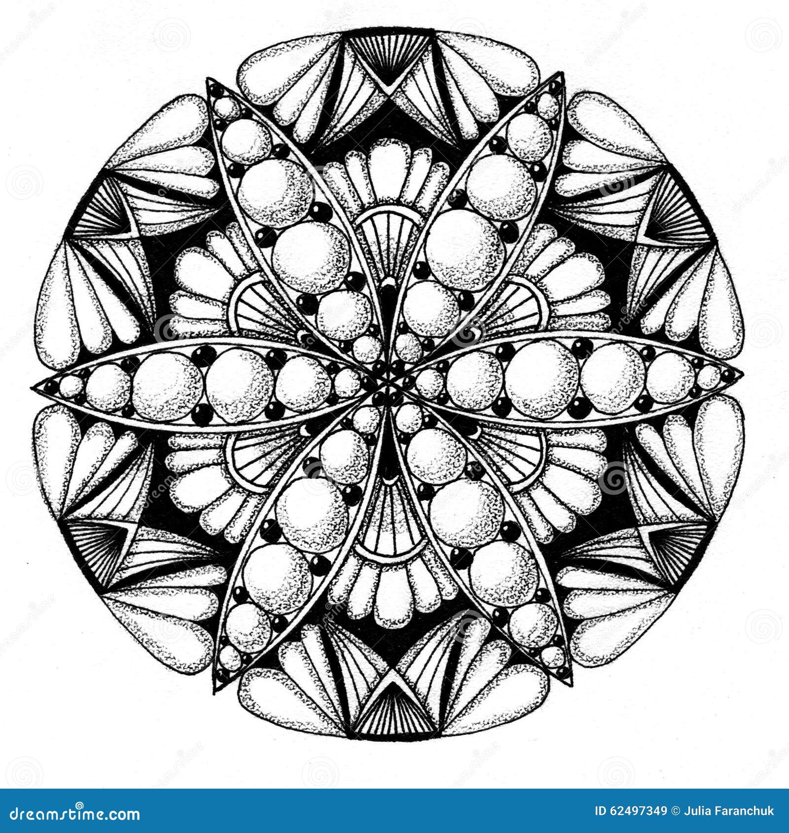 Zendala - Mandala Of Zentangle Royalty-Free Stock Photo | CartoonDealer ...