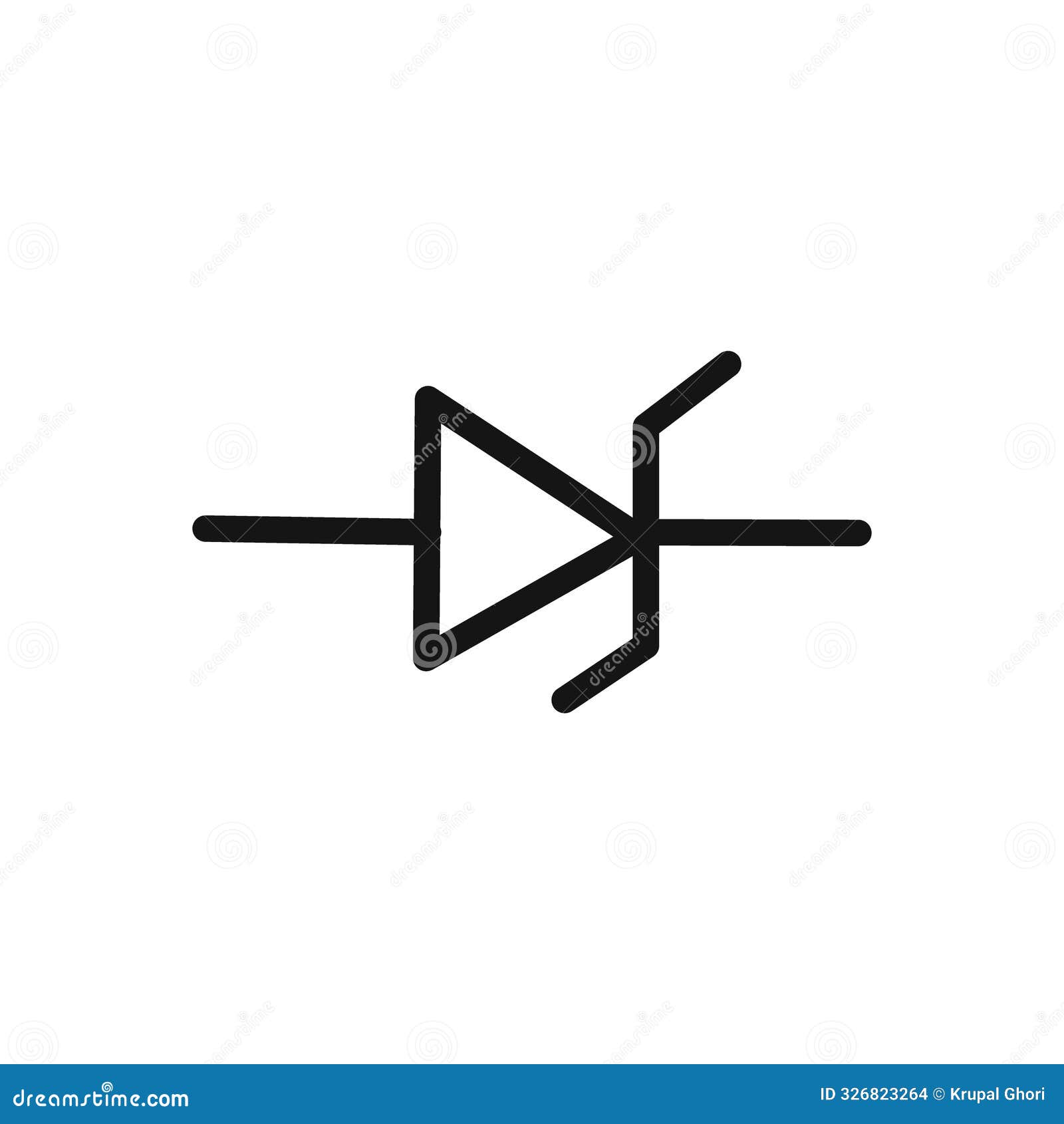 Zener Diode Icon Linear Vector Graphics Sign | CartoonDealer.com #326823264