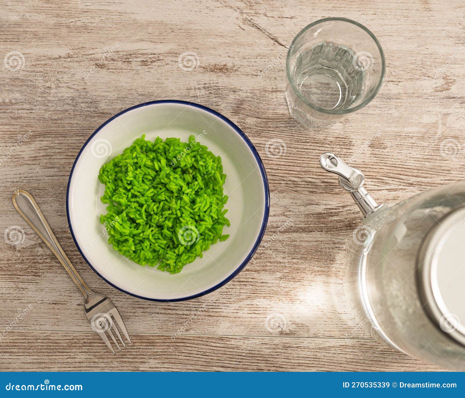 Zenital Green Rice Bowl and Stock Image - Image of vegan, organic ...