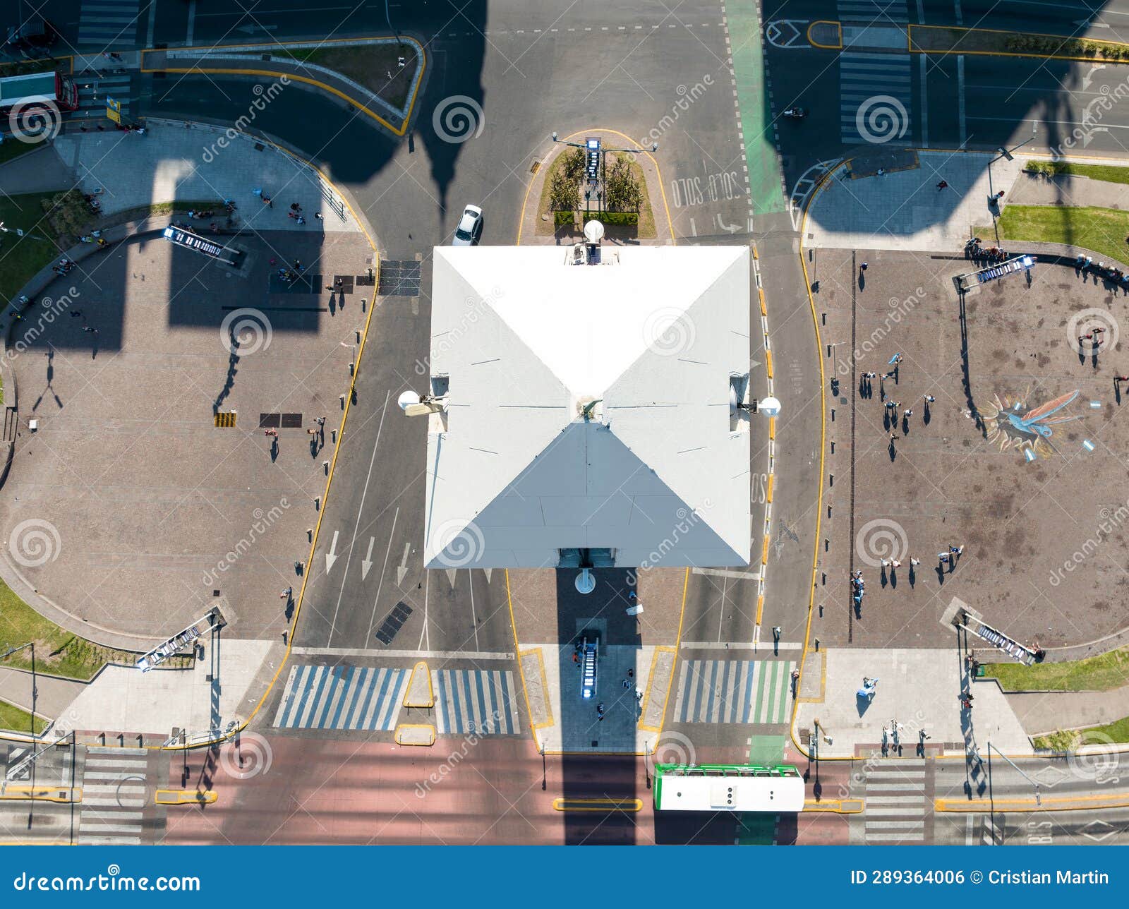 Zenithal View of the Obelisk of Buenos Aires Stock Photo - Image of ...