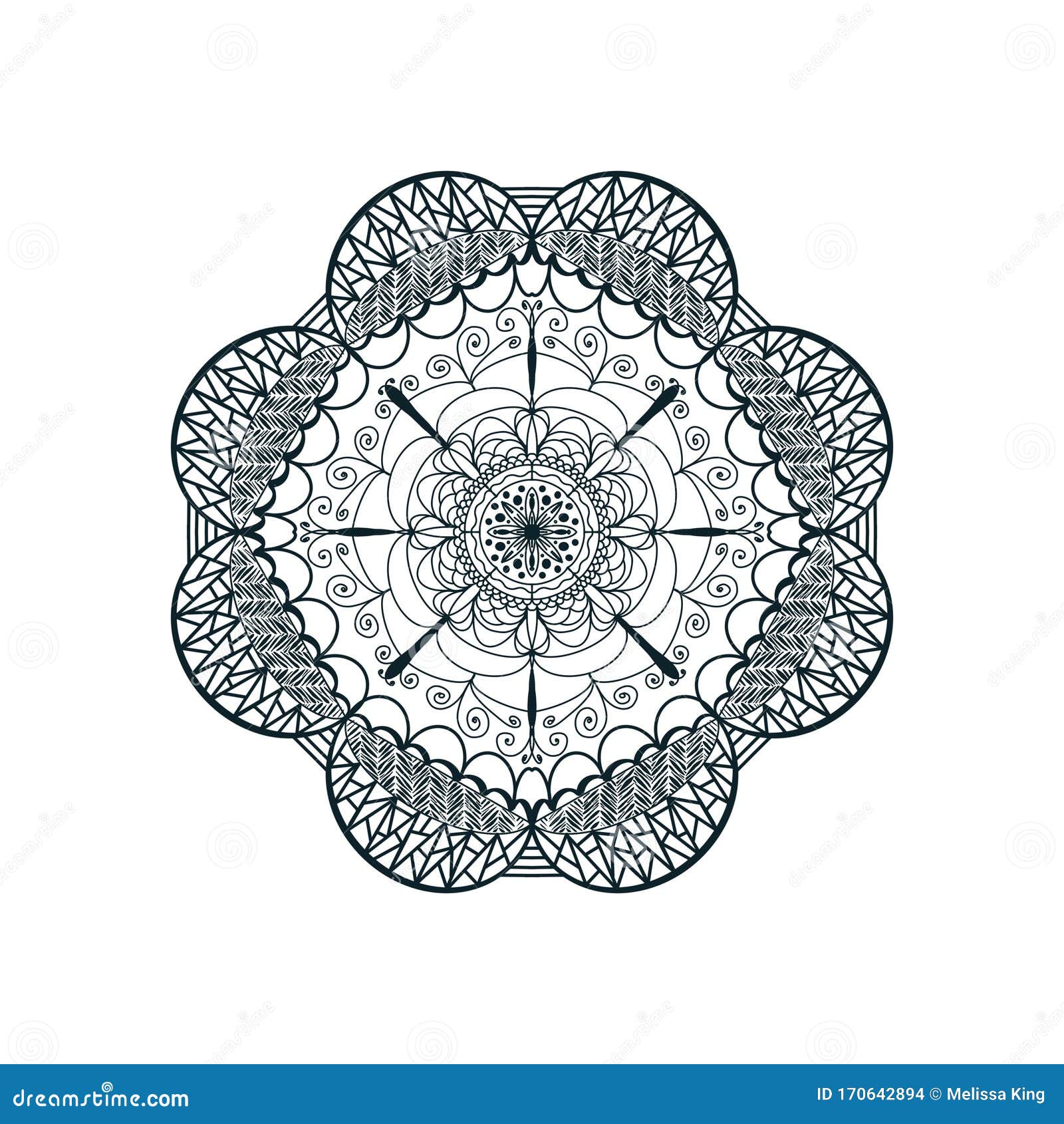 Zentangle Abstract Dream - AI Generated Art Royalty-Free Illustration ...