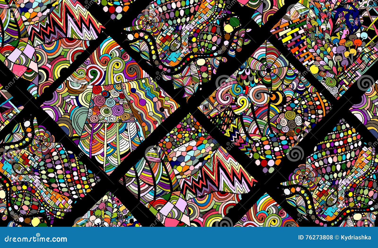 Zentangle Abstract Background, Sketch for Your Design Stock Vector ...
