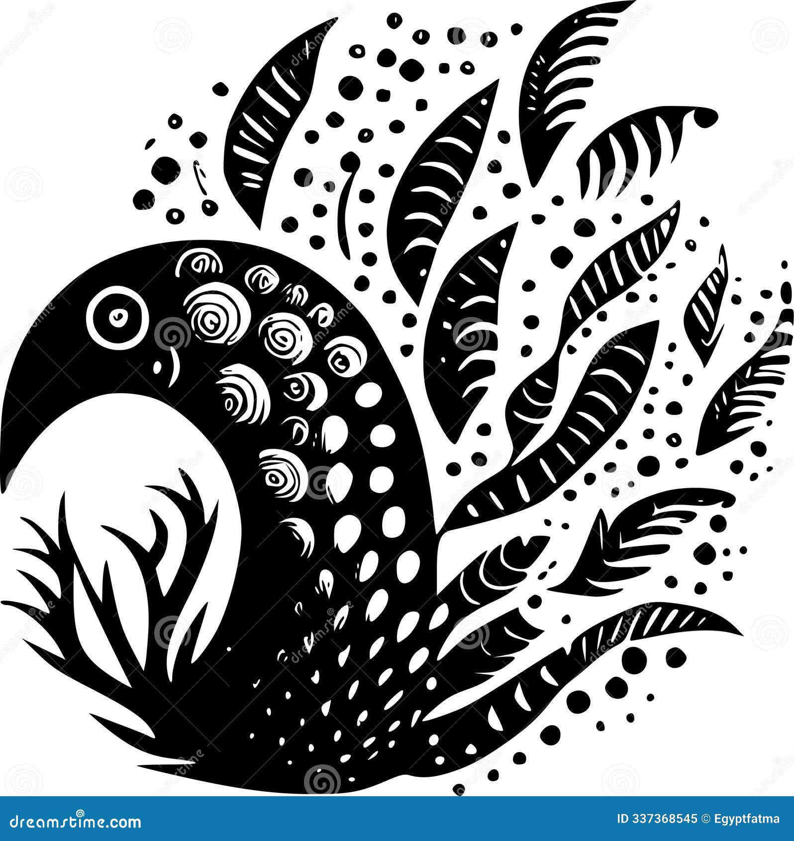 Zentangle - Black and White Vector Illustration Stock Vector ...