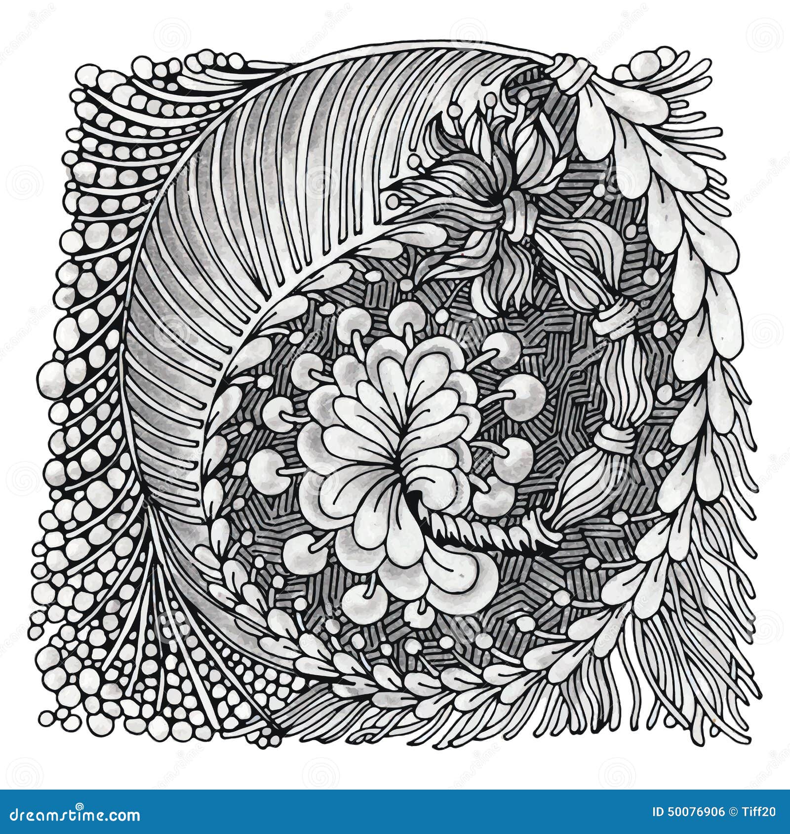 Zentangle stock vector. Illustration of drawn, drawing - 50076906