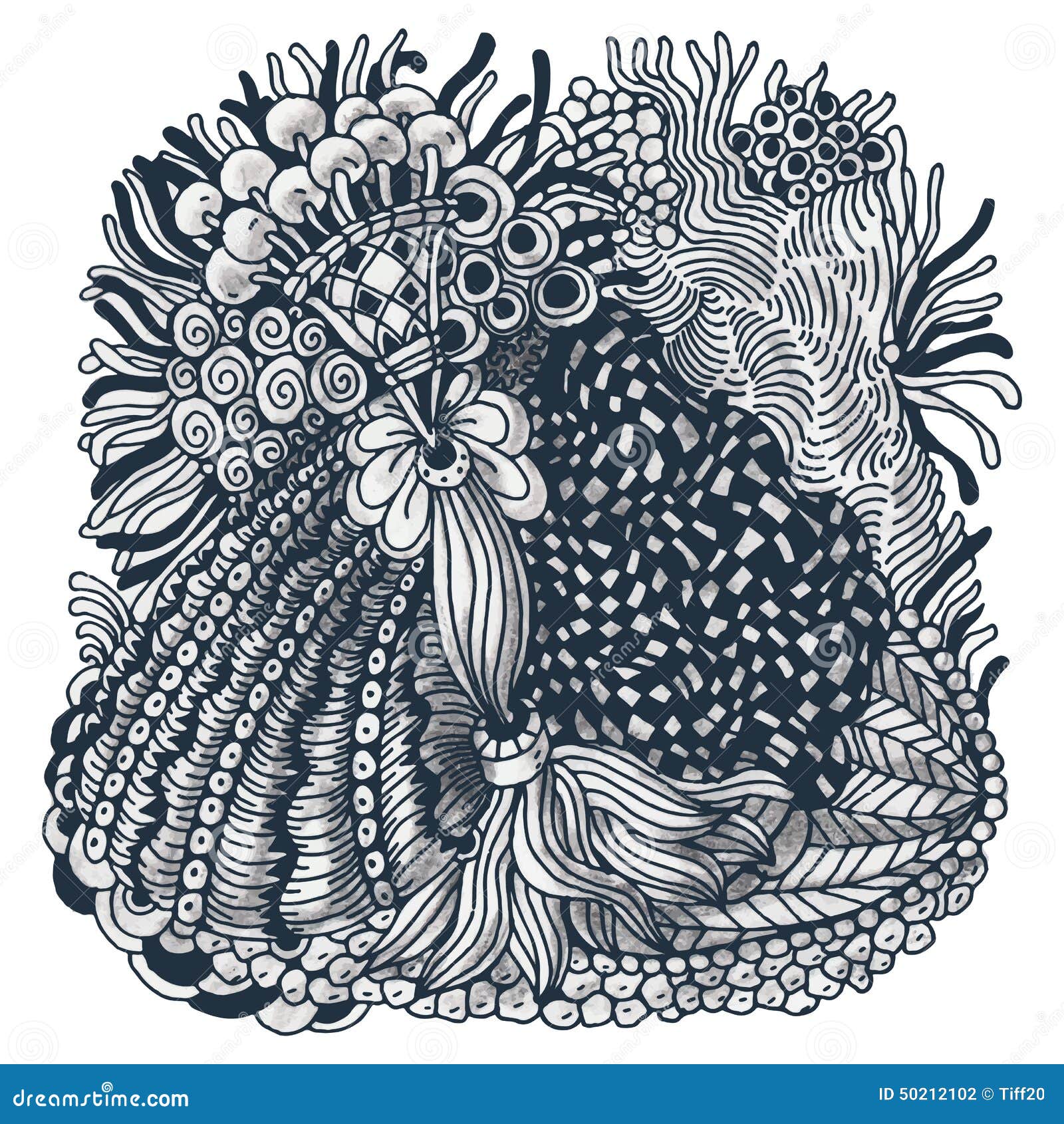 Zentangle stock vector. Illustration of tangle, ornamental - 50212102
