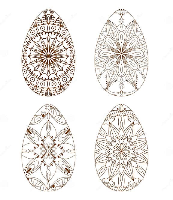 Zentangle easter eggs stock vector. Illustration of pattern - 293780991